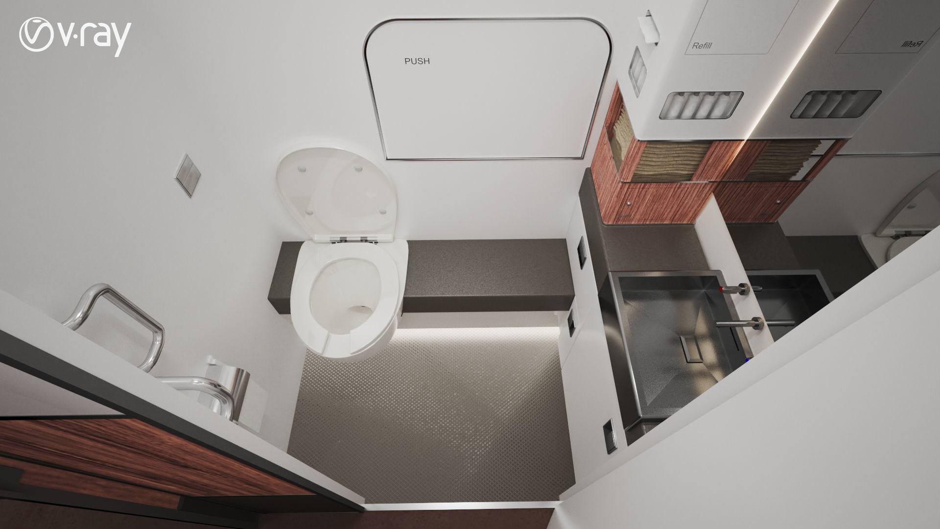 modern airplane Interior 3D Model Vray Fstorm 3D model | CGTrader