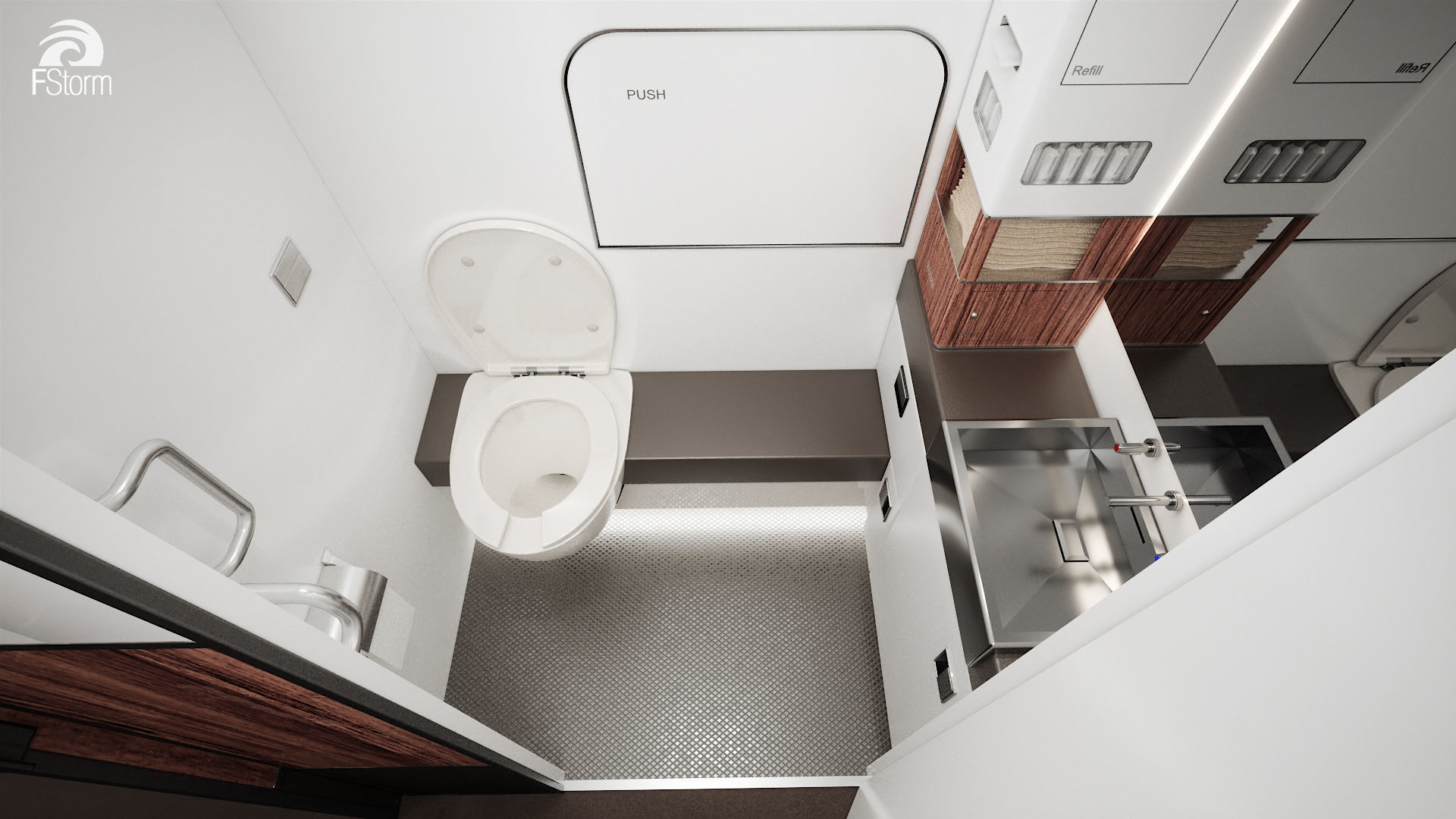 modern airplane Interior 3D Model Vray Fstorm 3D model | CGTrader