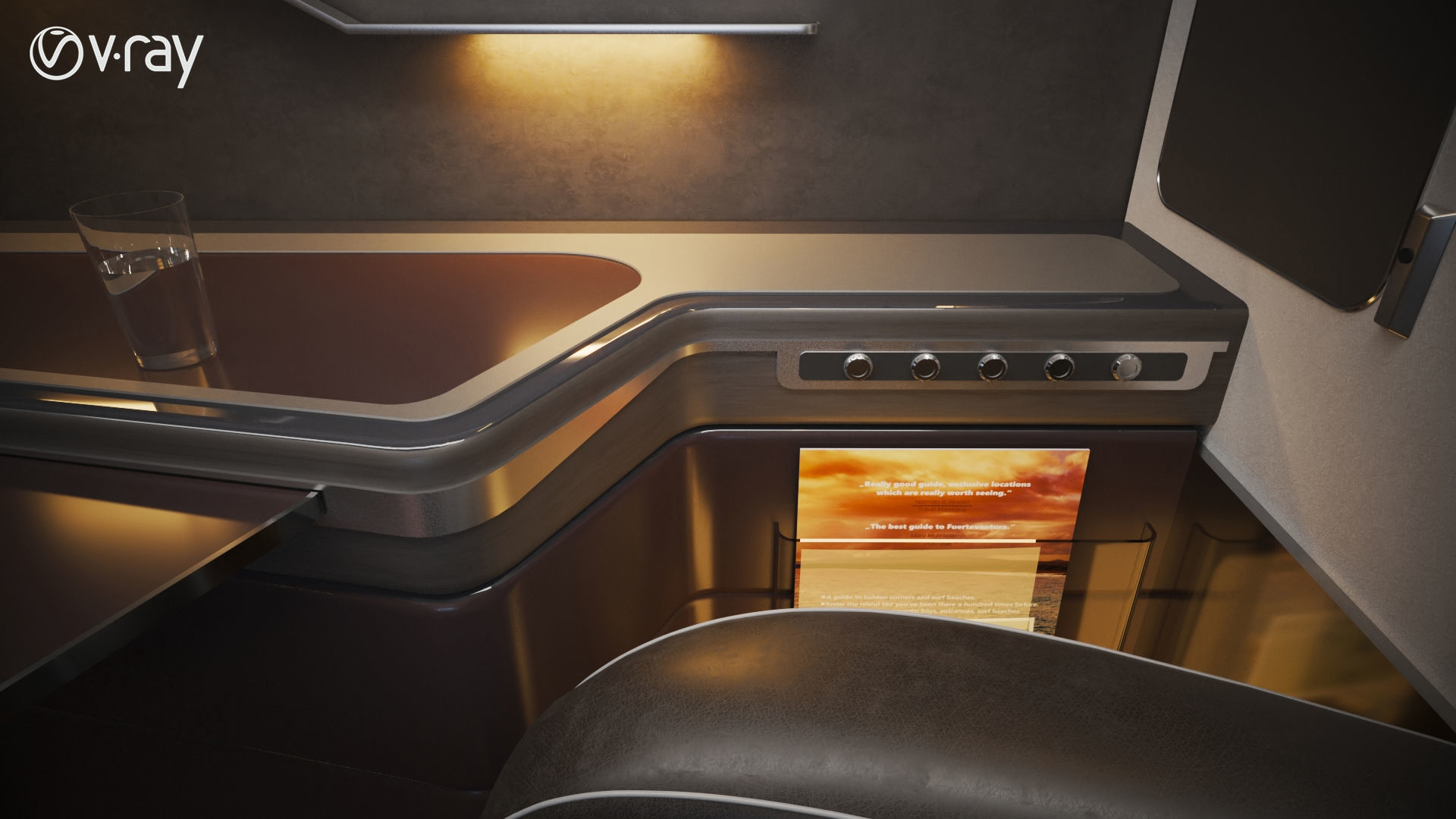 modern airplane Interior 3D Model Vray Fstorm 3D model | CGTrader