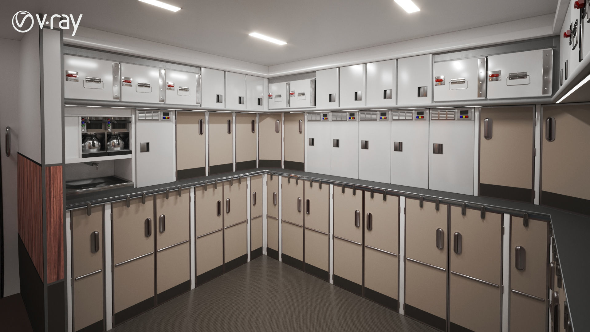 modern airplane Interior 3D Model Vray Fstorm 3D model | CGTrader