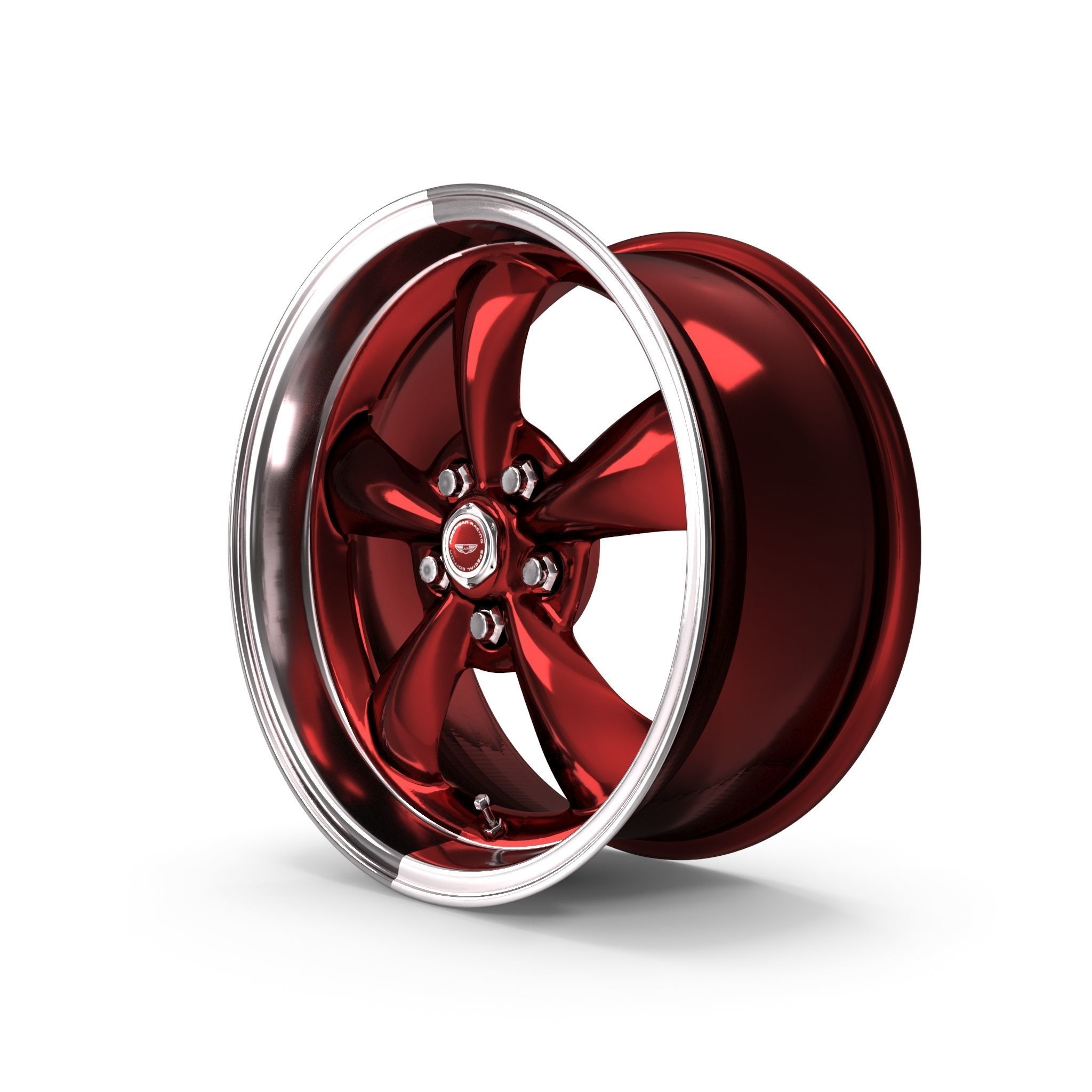 American Racing Torq Thrust M Wheel Red 17 3D model | CGTrader