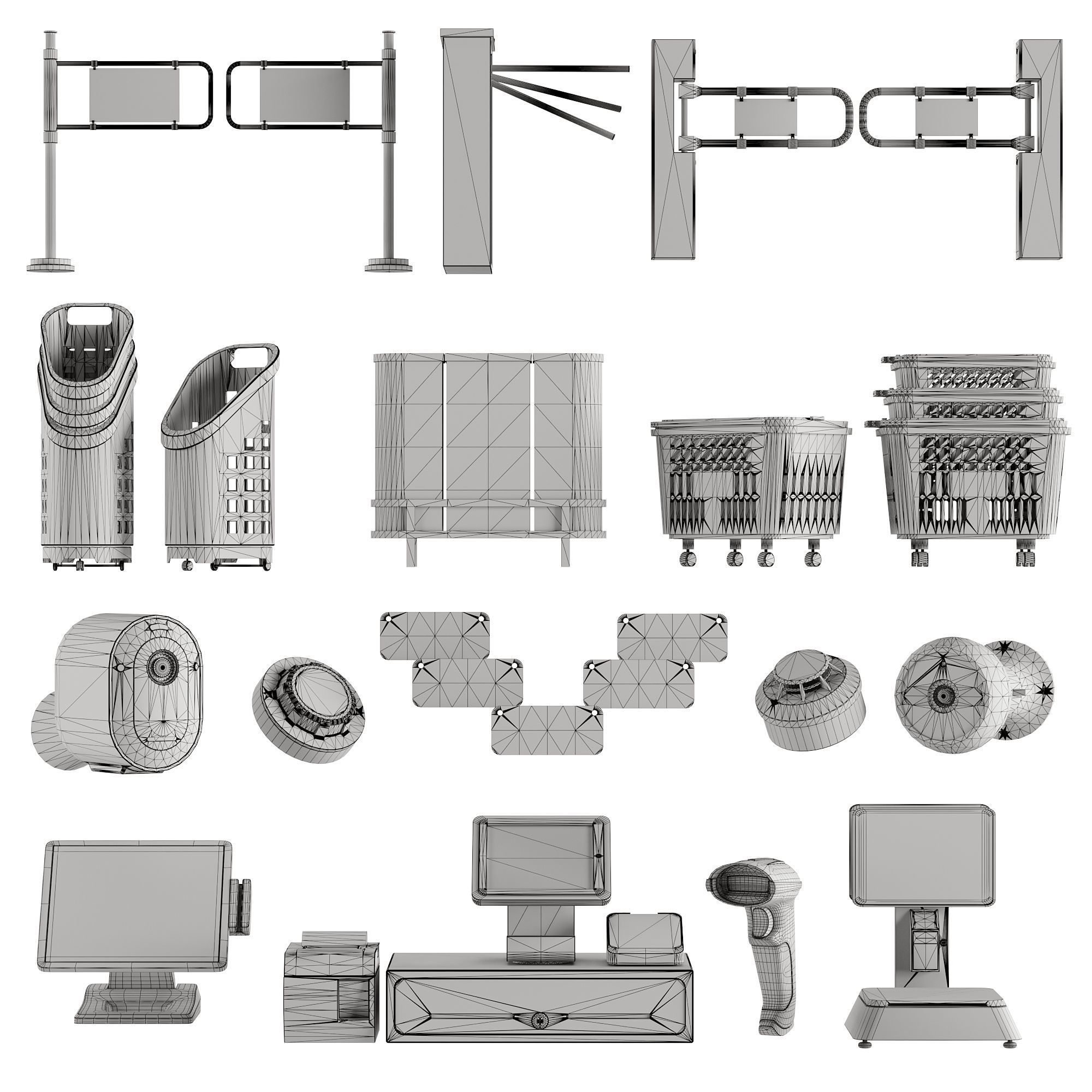 3D model Store Environment Set VR / AR / low-poly | CGTrader