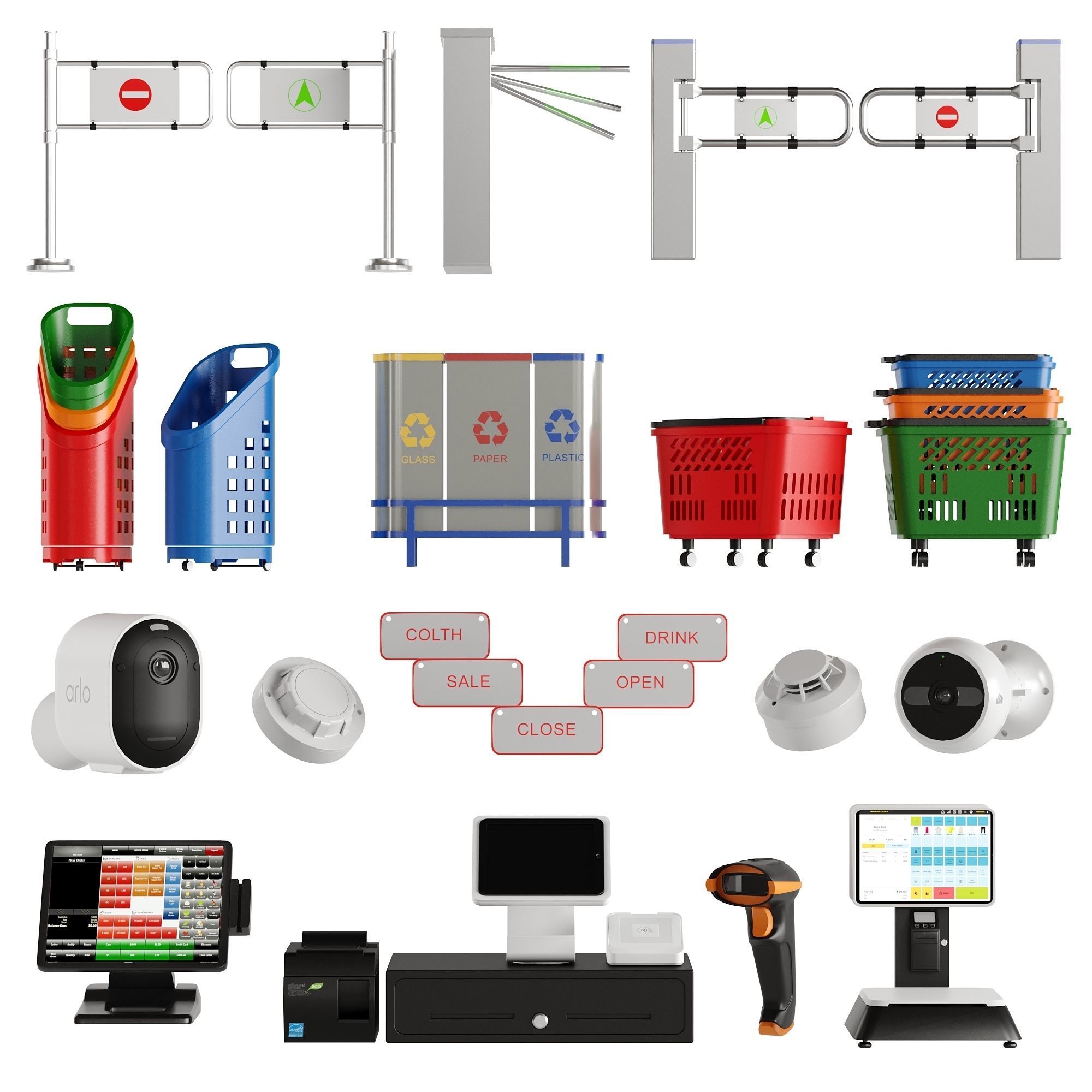 3D model Store Environment Set VR / AR / low-poly | CGTrader