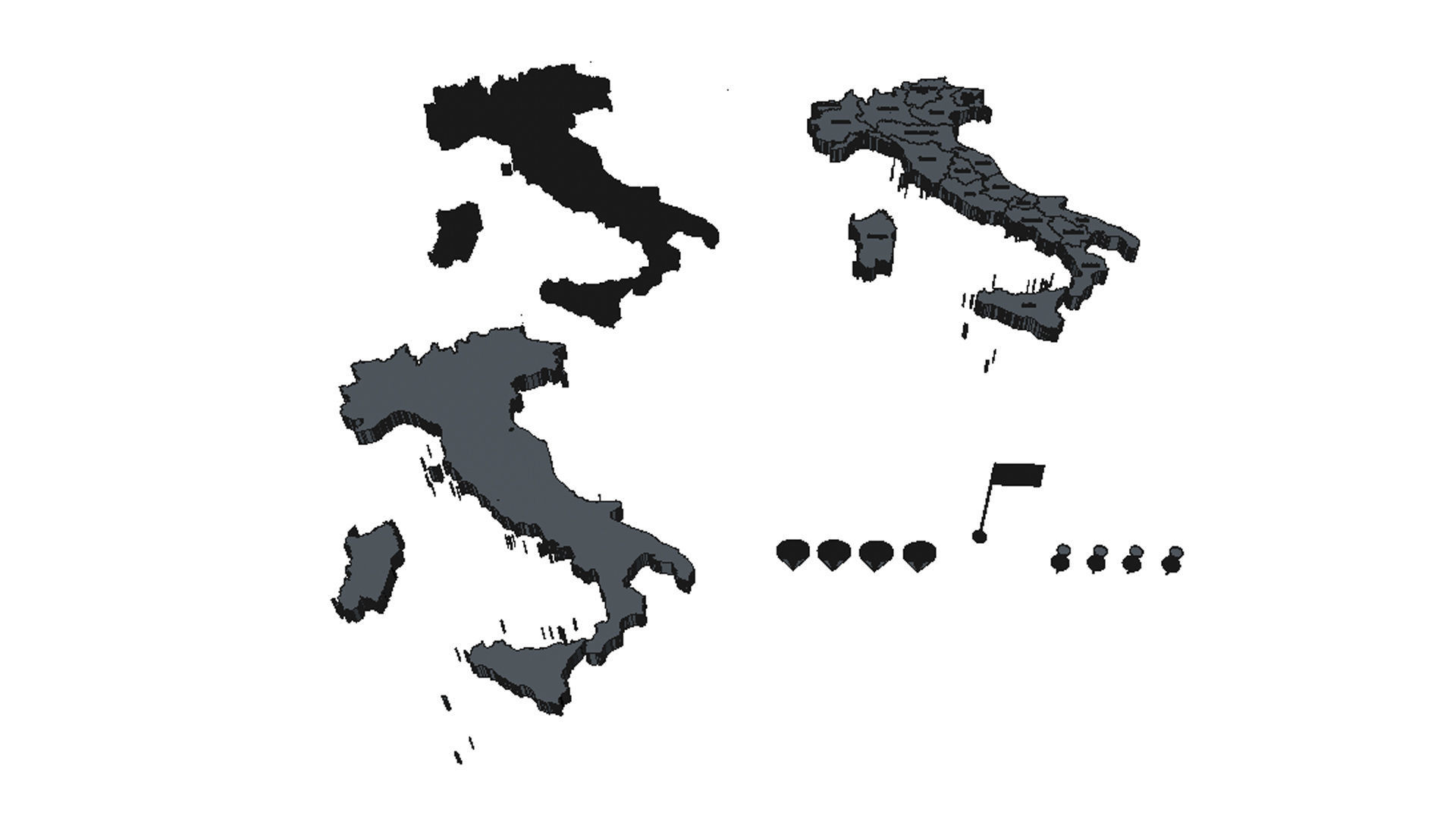 Italy Map Pack 3D model | CGTrader