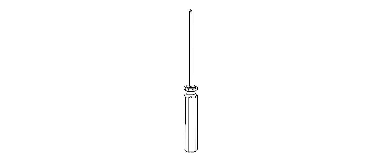 Cross Type Screw Driver 3X100mm 3D model | CGTrader