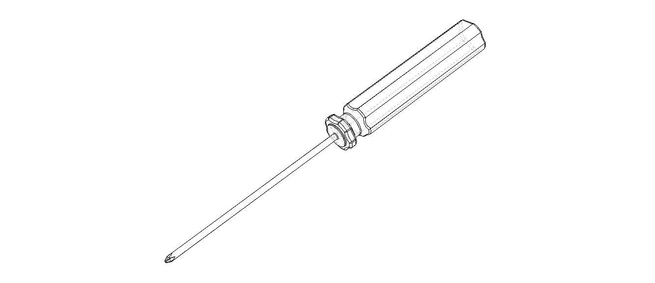 Cross Type Screw Driver 3X100mm 3D model | CGTrader