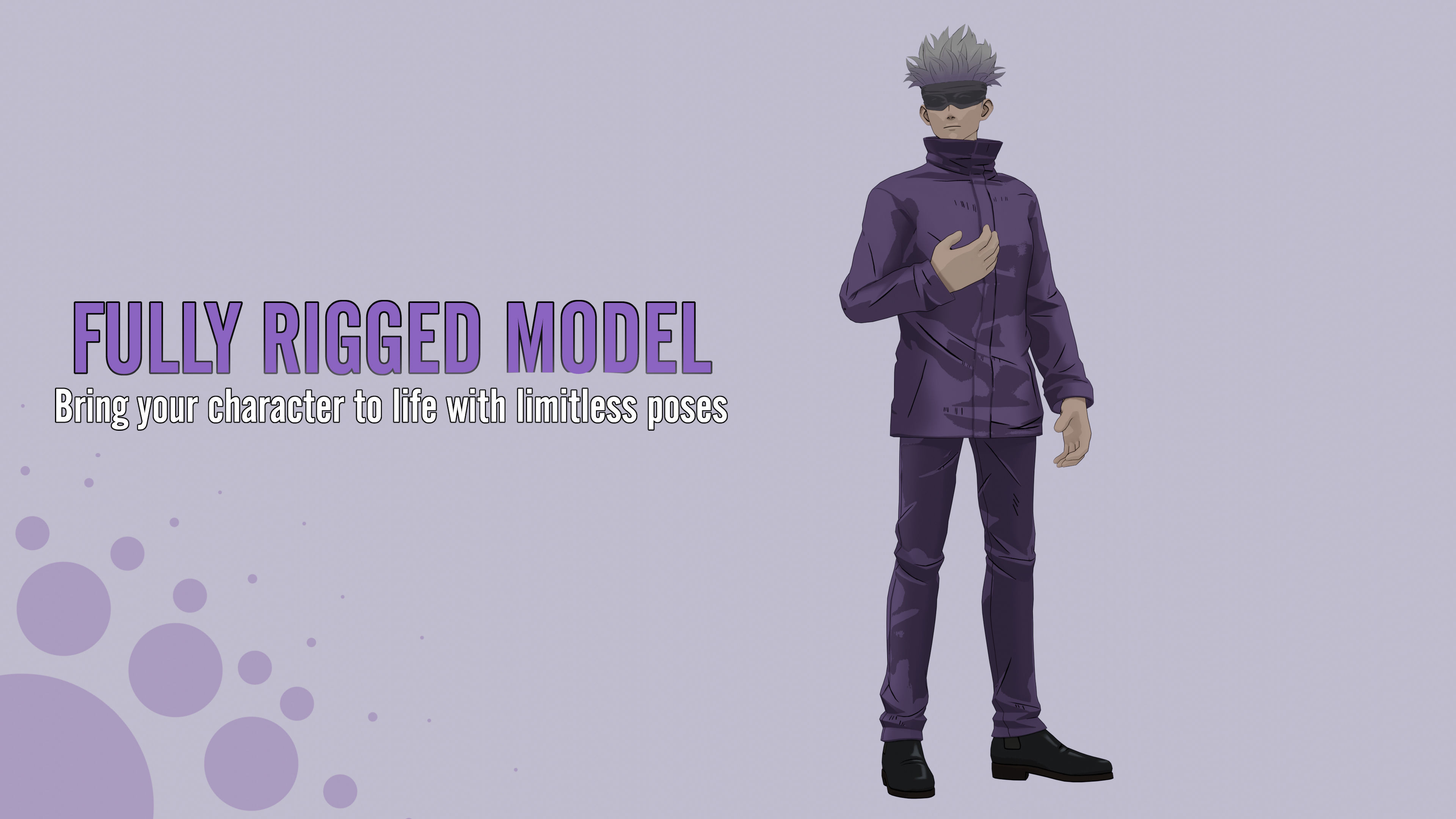 3D model Satoru Gojo - Jujutsu Kaisen - Rigged Game Ready 3D model VR ...