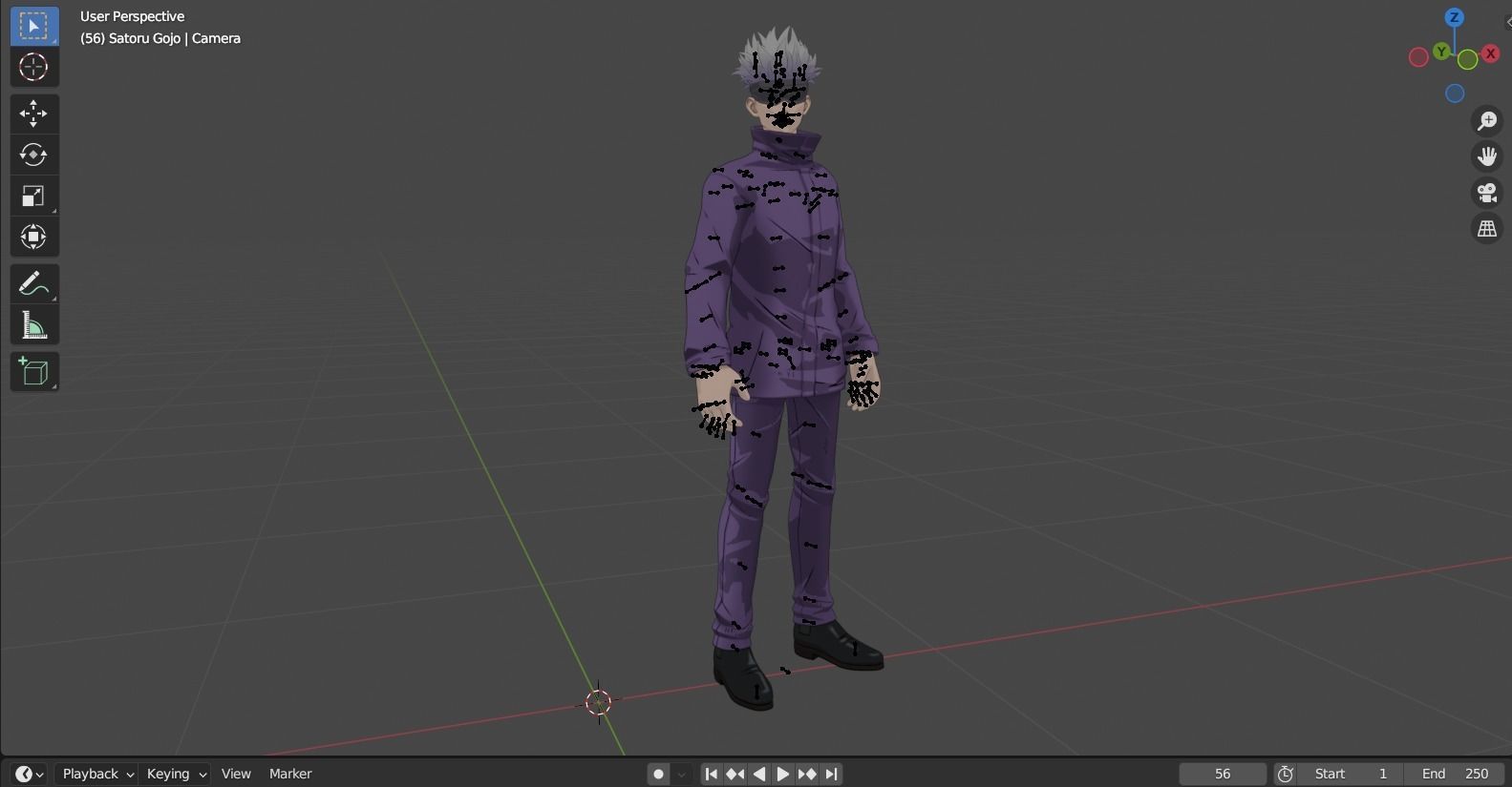 3D model Satoru Gojo - Jujutsu Kaisen - Rigged Game Ready 3D model VR ...