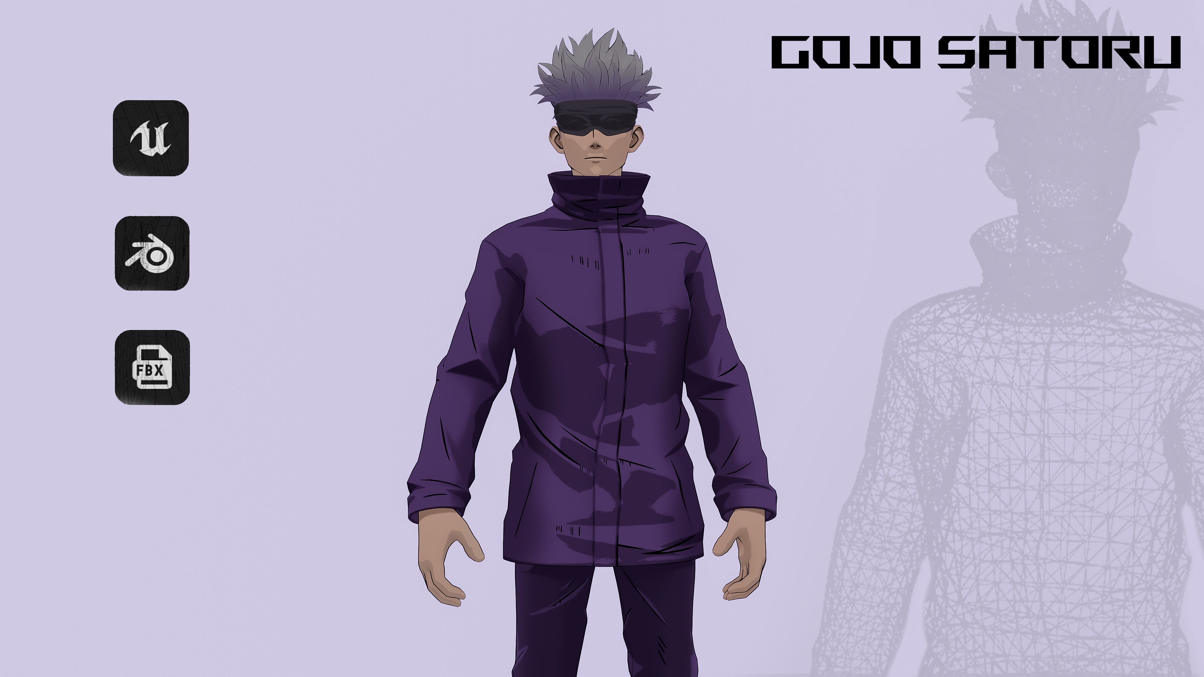 3D model Satoru Gojo - Jujutsu Kaisen - Rigged Game Ready 3D model VR / AR / low-poly | CGTrader