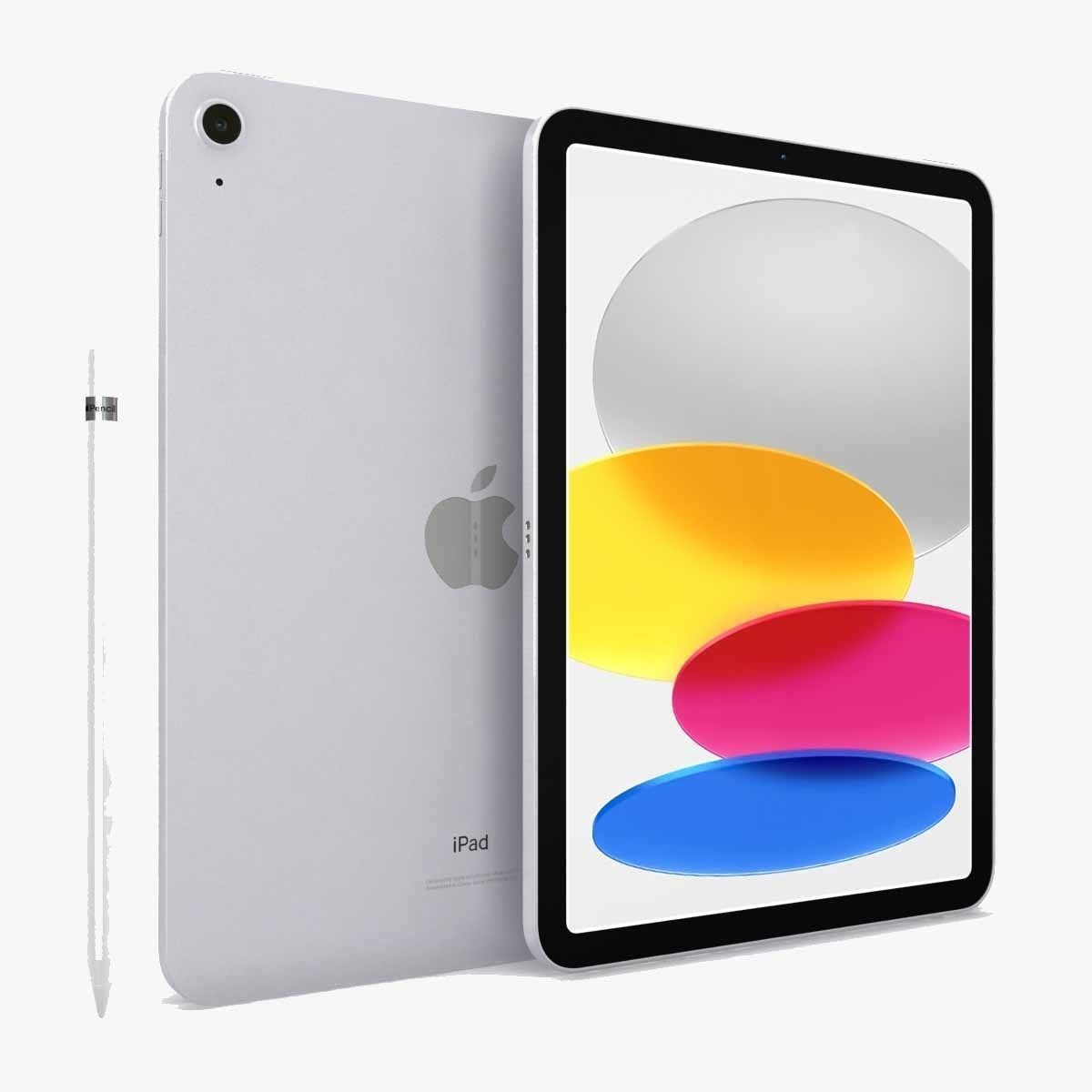 3D model Apple iPad 2022 Silver with Pencil VR / AR / low-poly | CGTrader