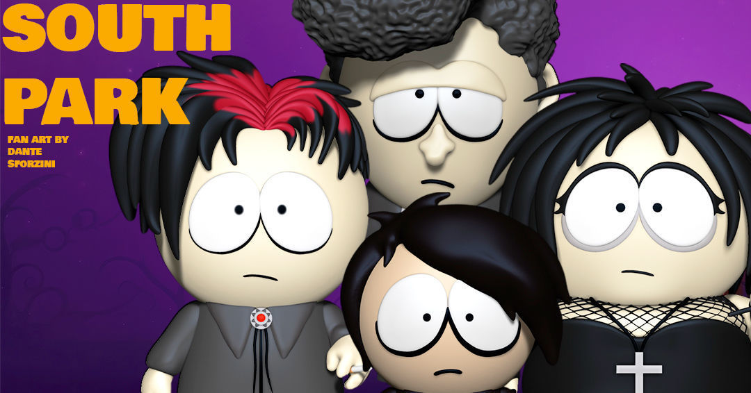 GOTH KIDS - SOUTH PARK 3D PRINT FIGURINES 3D model 3D printable | CGTrader