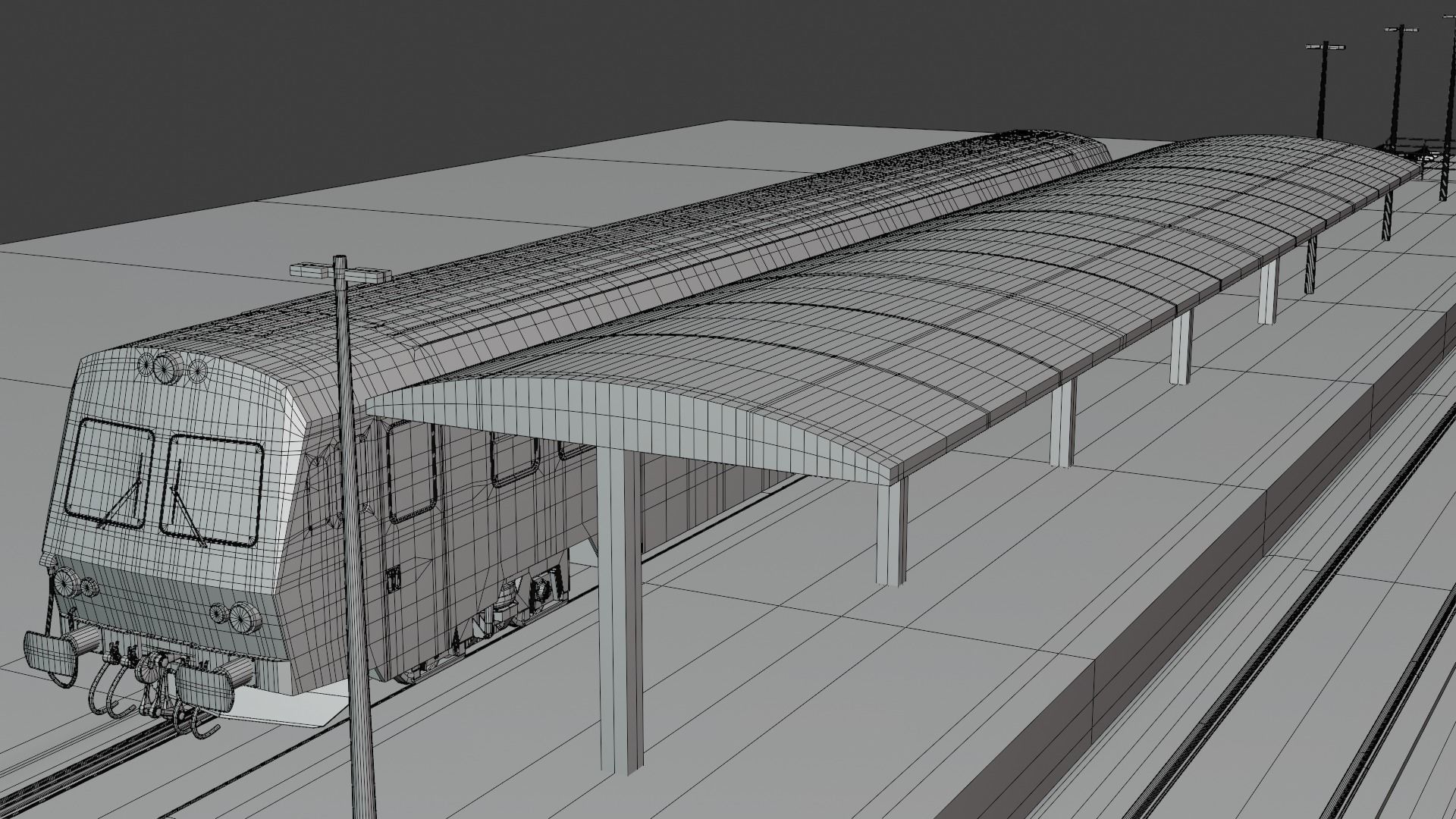 Local railway station 3D model | CGTrader