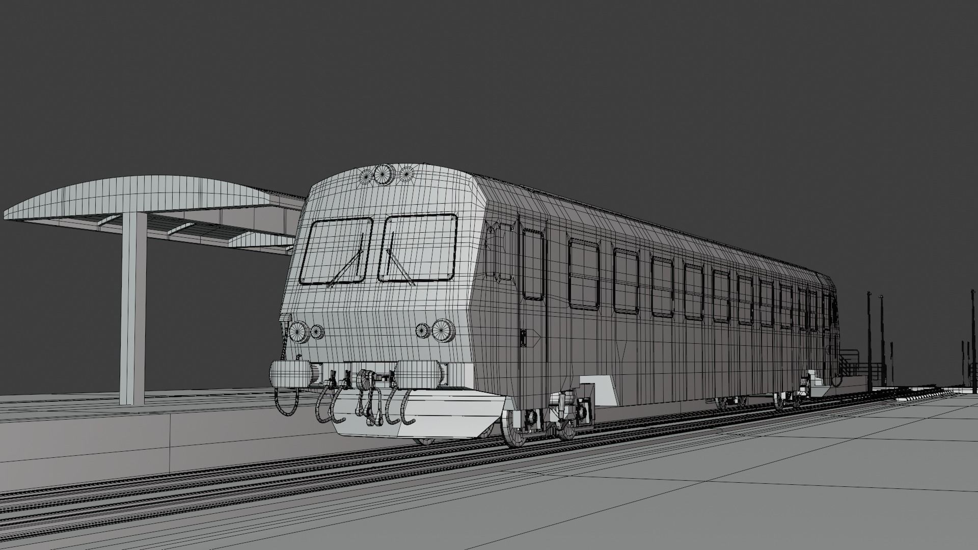 Local railway station 3D model | CGTrader