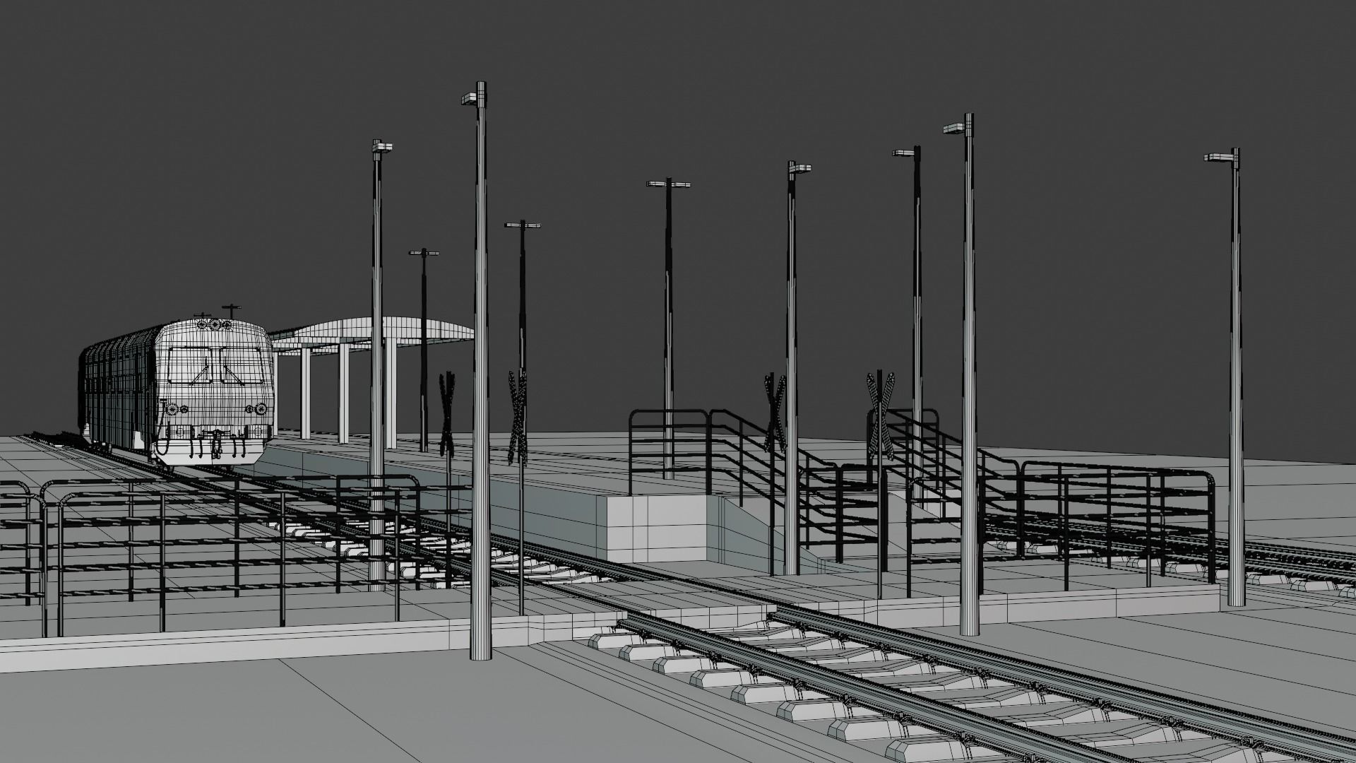 Local railway station 3D model | CGTrader