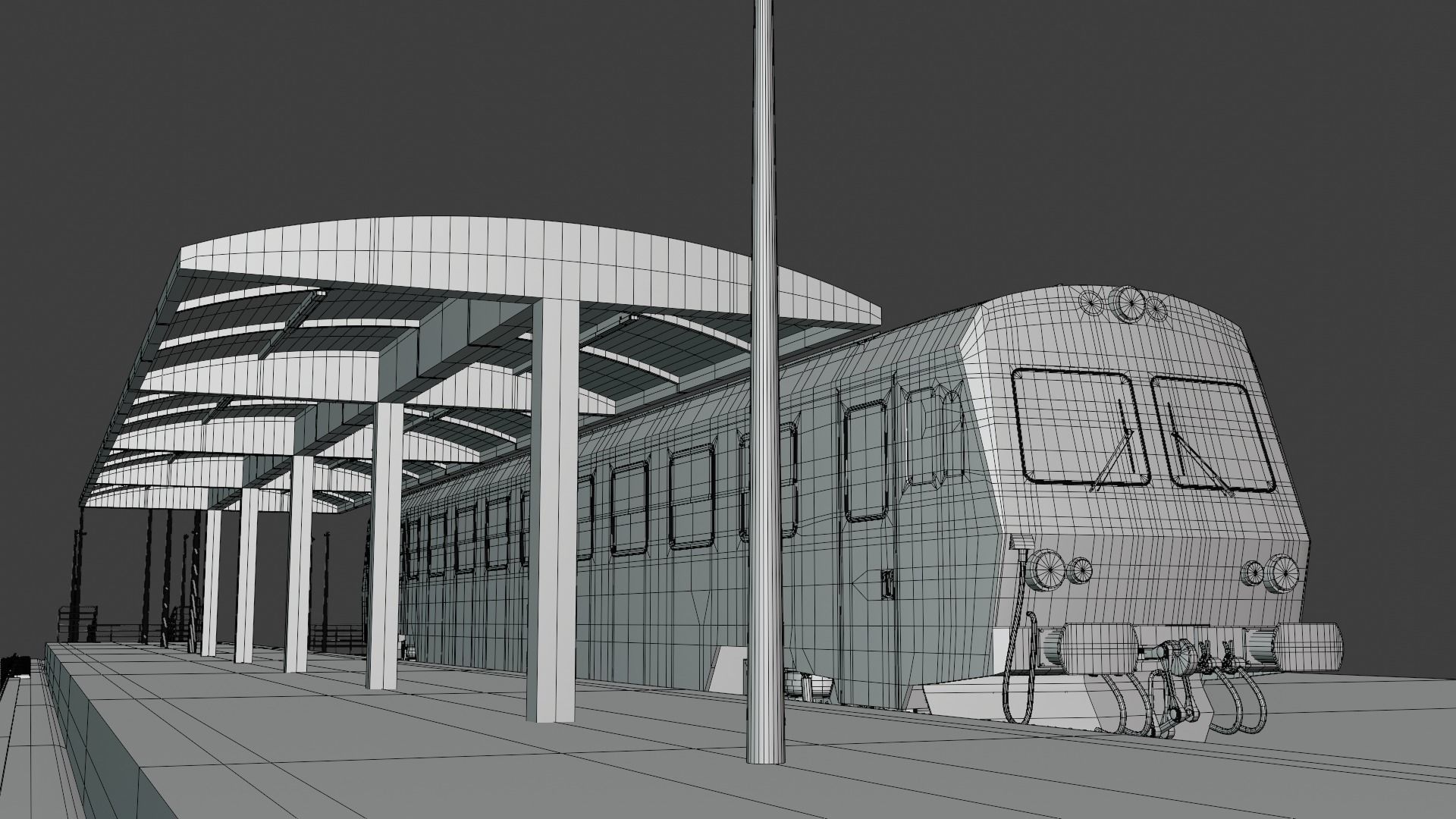 Local railway station 3D model | CGTrader