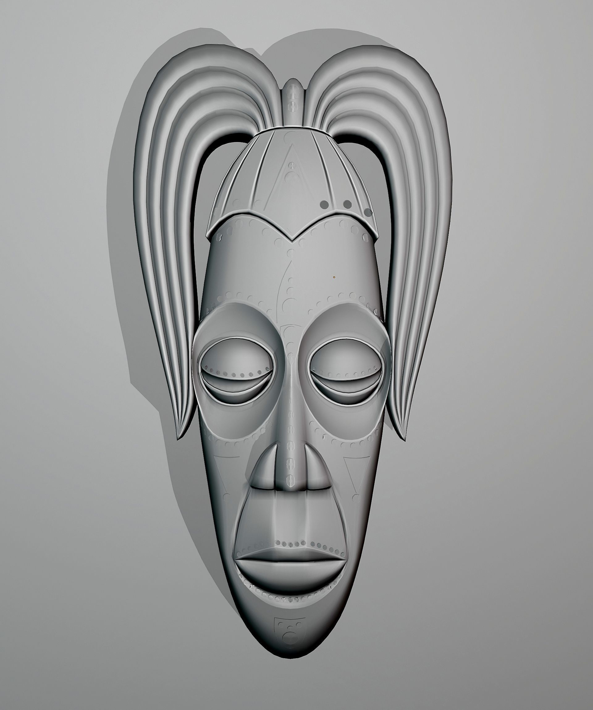 Wall decorative African mask 3D model | CGTrader