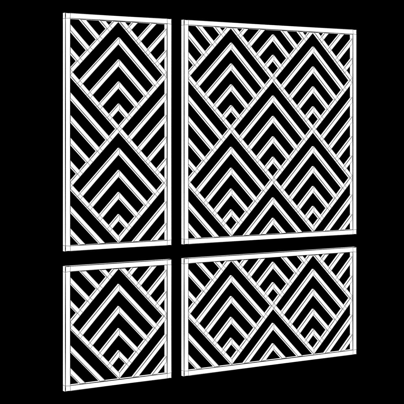 Arabic Islamic pattern decorative gold plaster 3D model | CGTrader