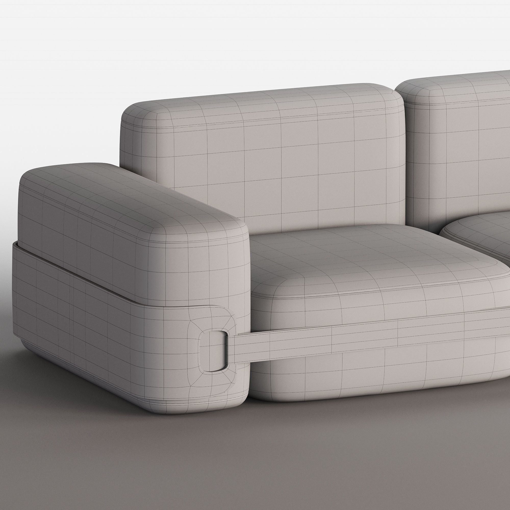 Burger 2 seat sofa 3D model | CGTrader