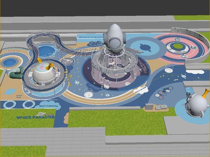 Space Base Playground 3D model | CGTrader