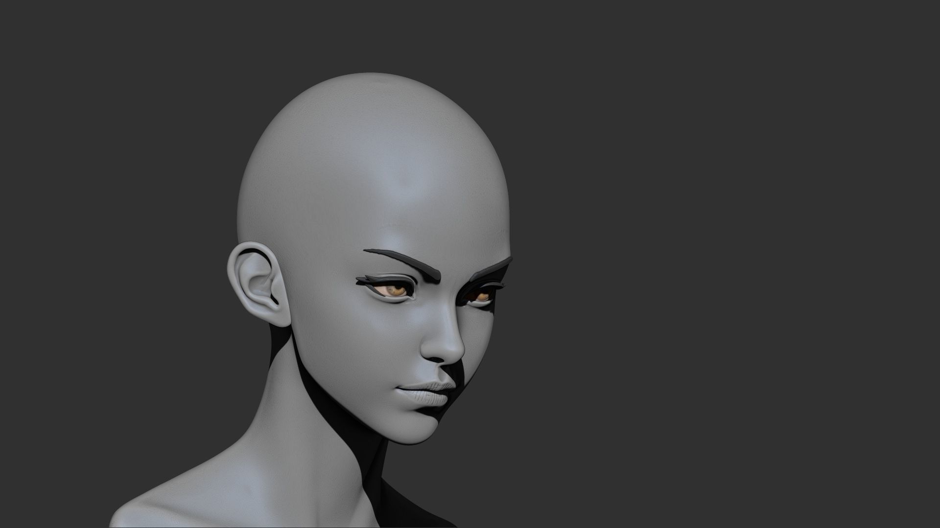 Female head 3d pint 3D model | CGTrader