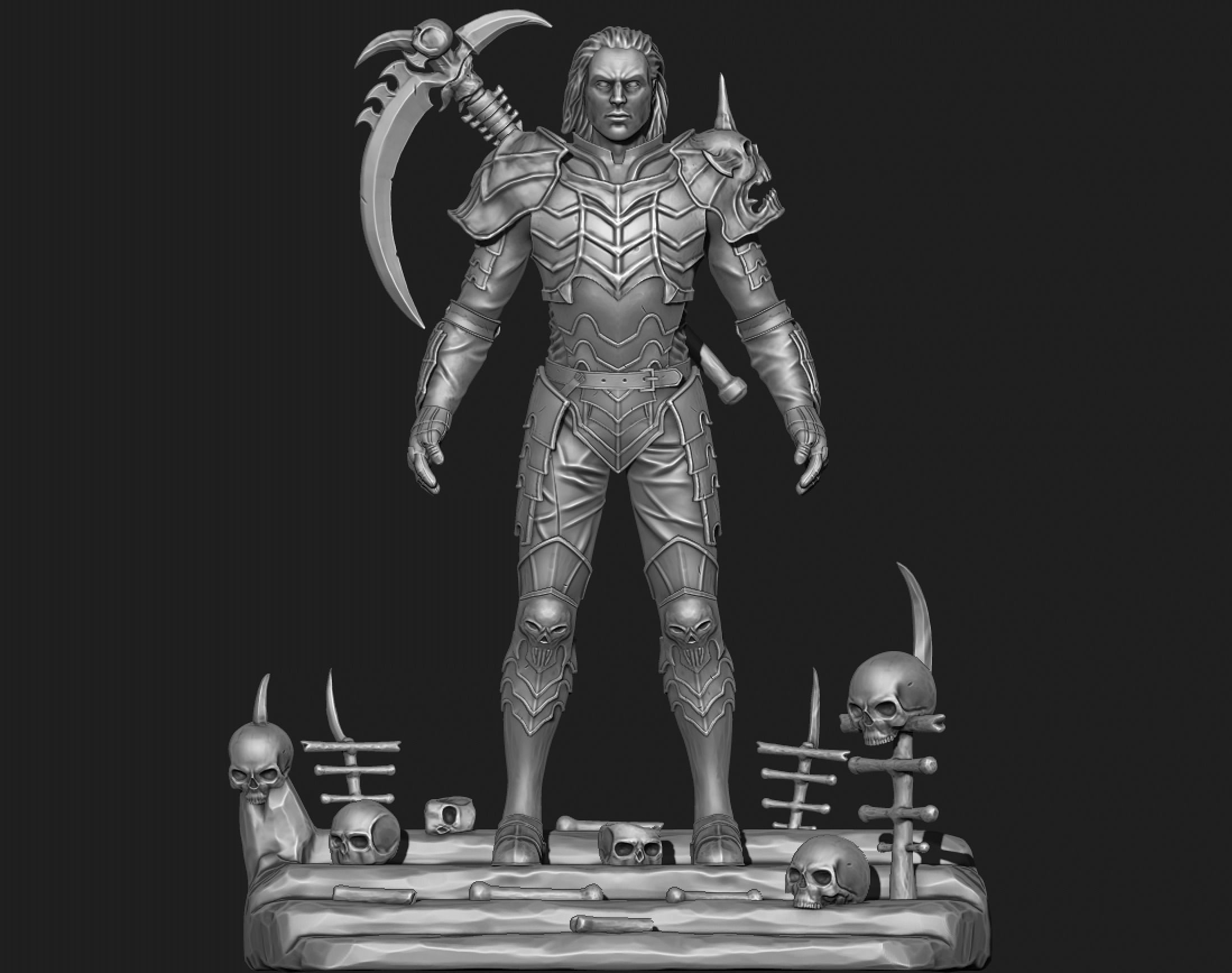 3D model Necromancer Realistic Low Poly Model VR / AR / low-poly | CGTrader