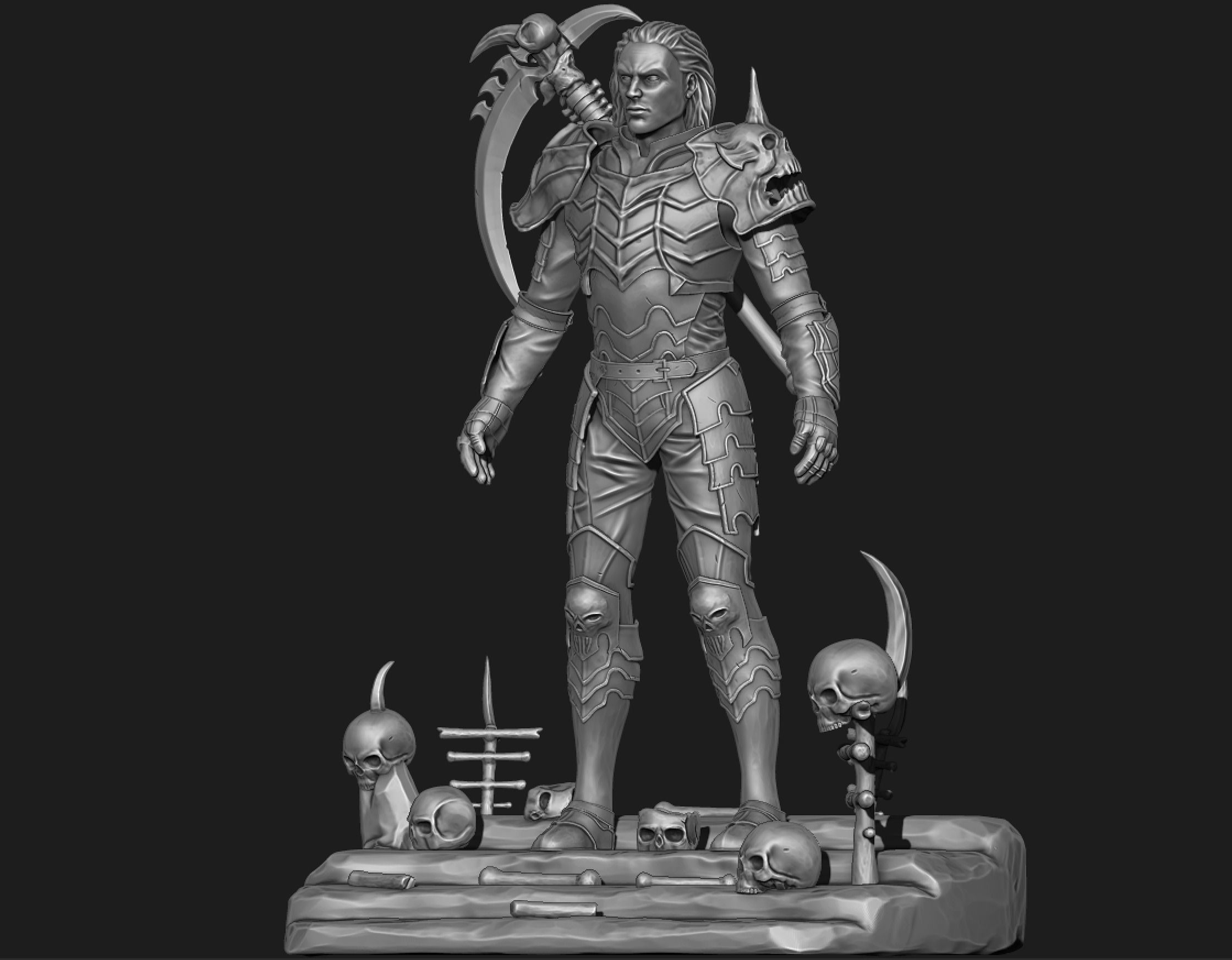 3D model Necromancer Realistic Low Poly Model VR / AR / low-poly | CGTrader