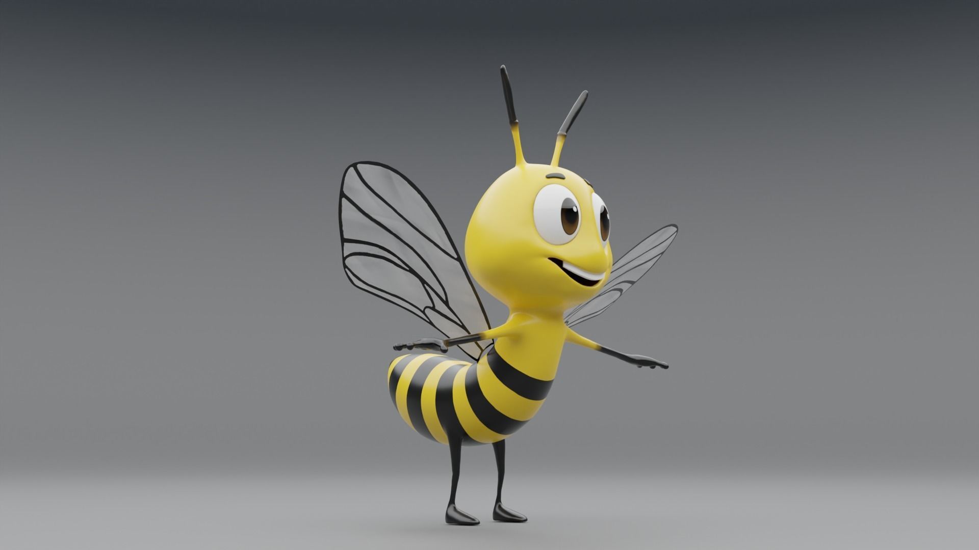 3D Bee Cartoon 3D model rigged | CGTrader