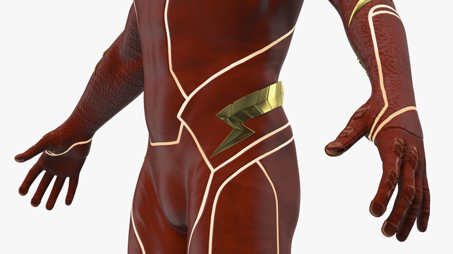 DC Flash Character A-pose 3D model | CGTrader