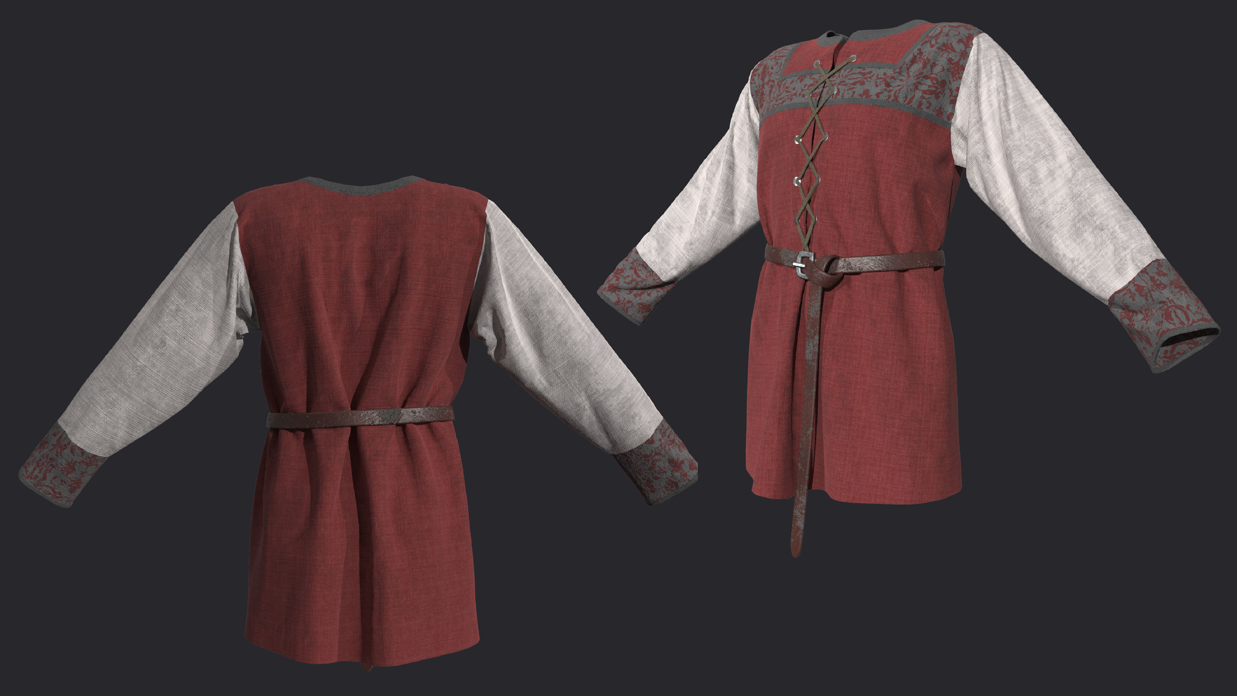 3d viking tunic medieval clothes 3D model | CGTrader