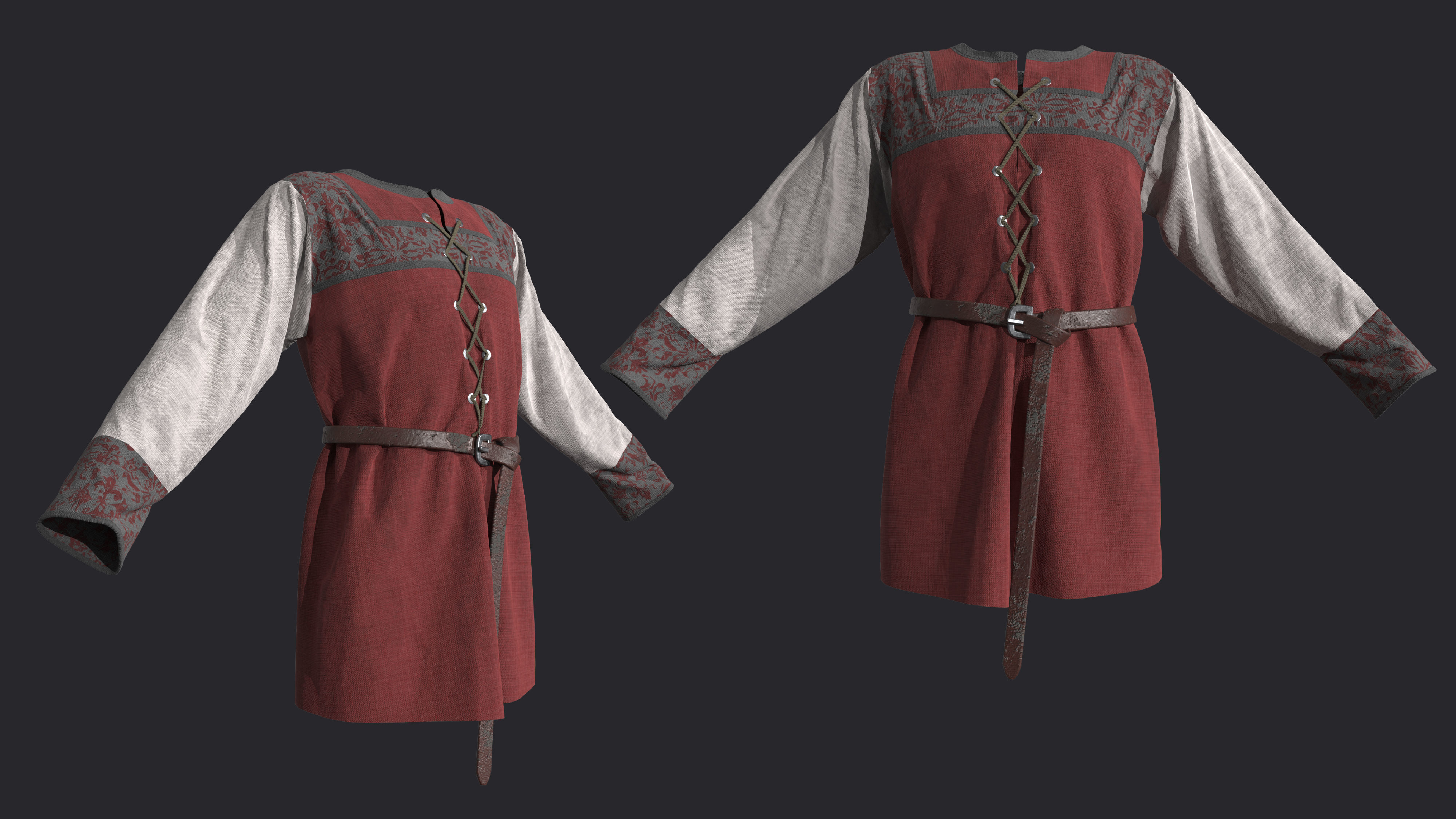 3d viking tunic medieval clothes 3D model | CGTrader