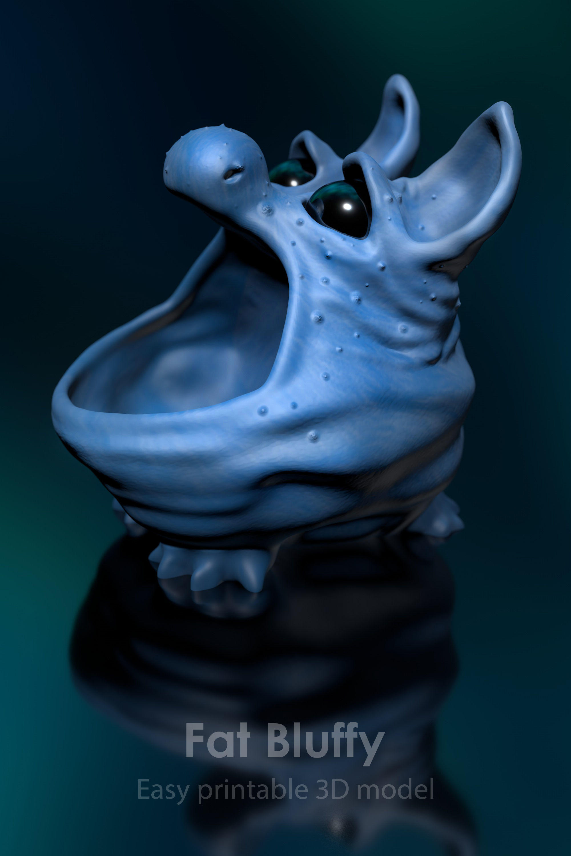 Bluffy - Chubby STL 3D Print Model High-Polygon 3D model 3D printable ...