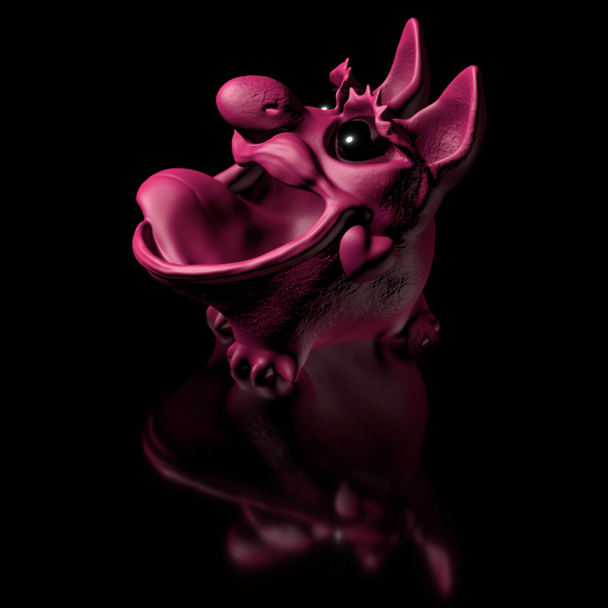 Bluffy Girl Thread Eater Storage Tabletop Trash Bin STL 3D 3D model 3D ...