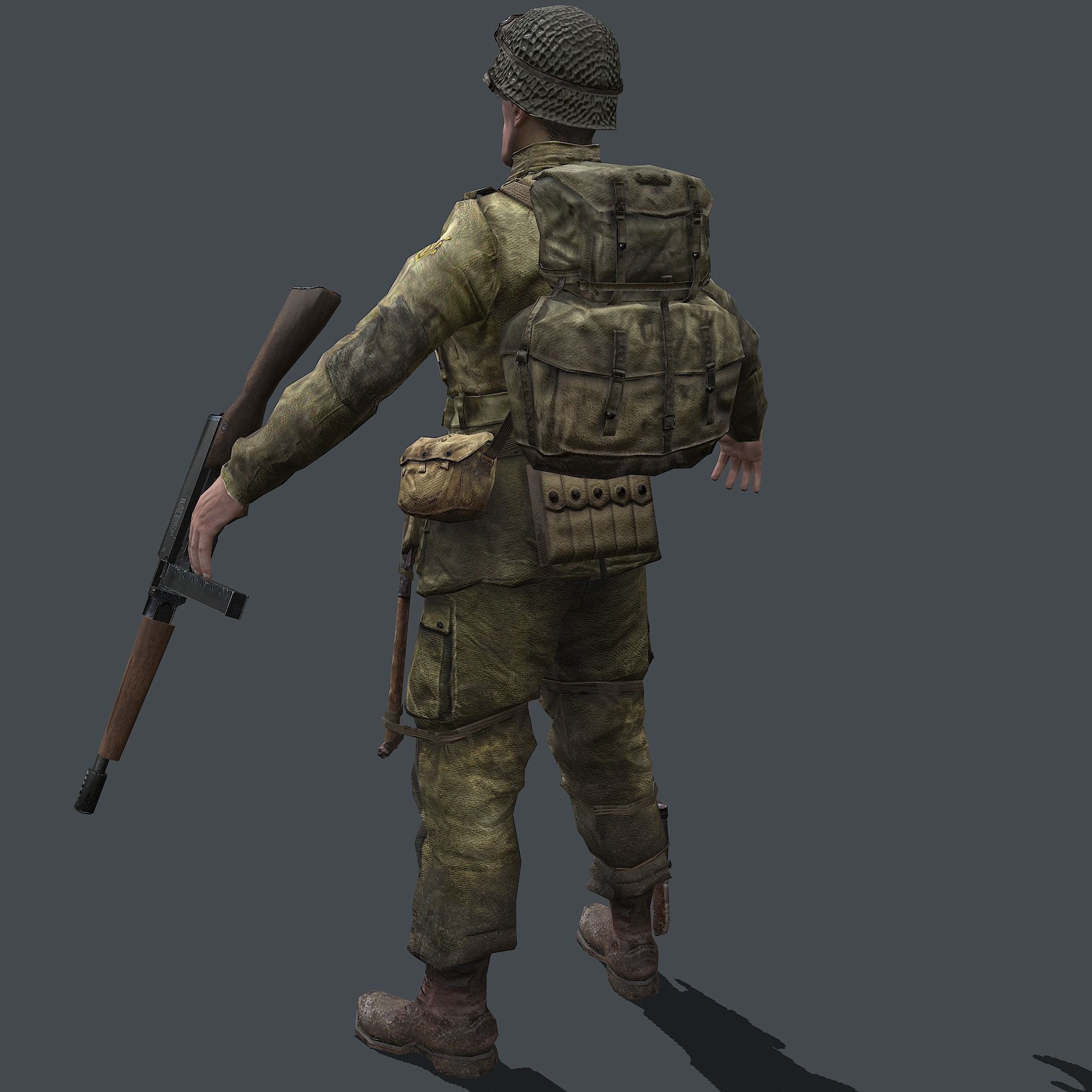3D model American WWII Soldier VR / AR / low-poly | CGTrader