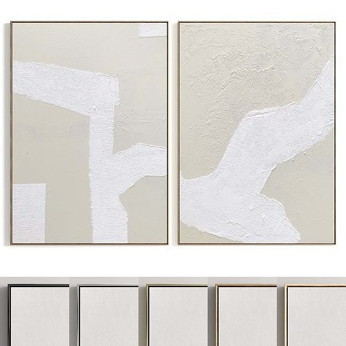 3D model Plaster Two Photo Frame 347 VR / AR / low-poly | CGTrader