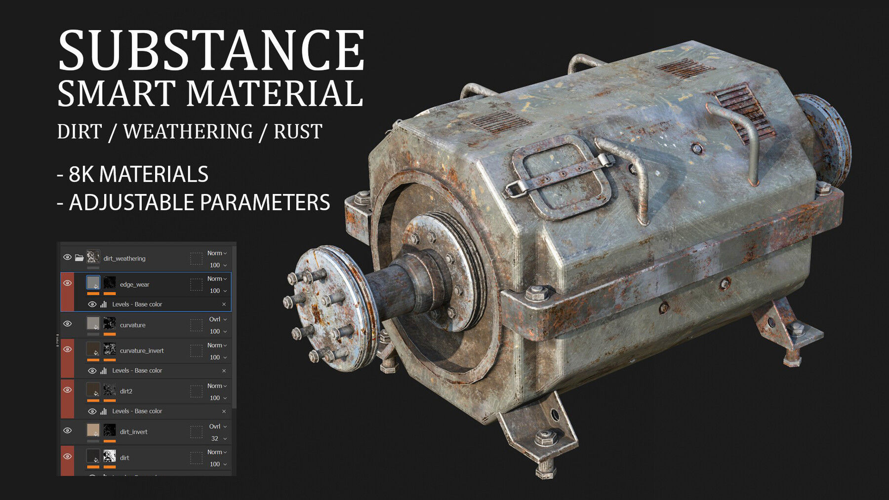 Dirt - Weathering - Rust - Substance Smart Material 8K Texture | CGTrader