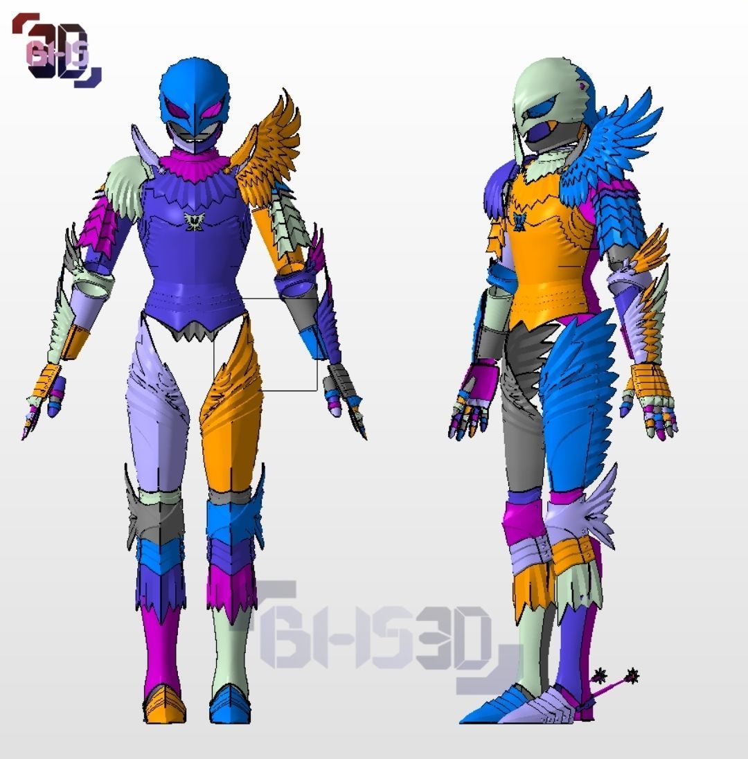 Griffith Reincarnation Armor 3D 3D model 3D printable | CGTrader