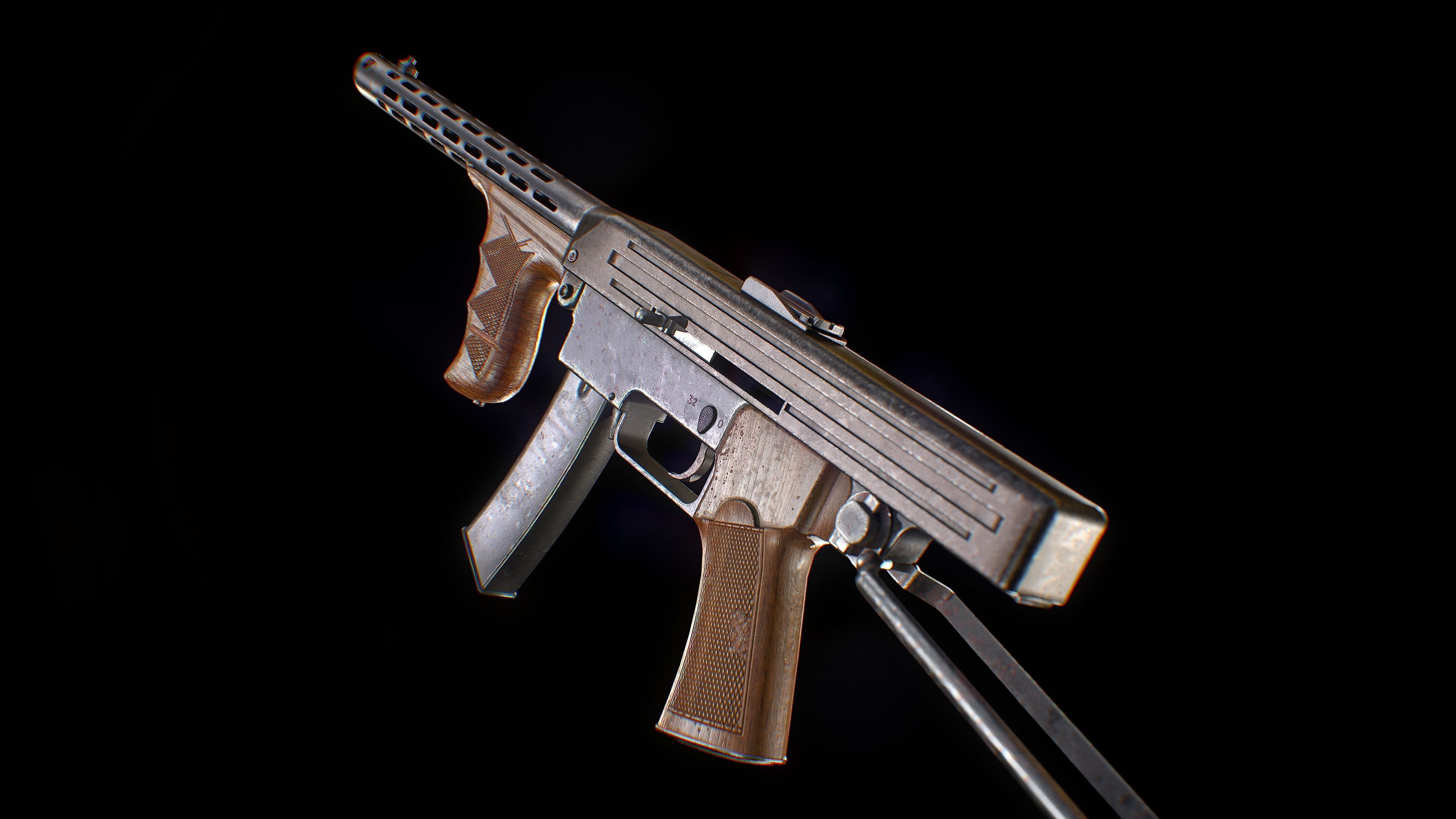 3D model PPK 1942 Kalashnikov Submachine Gun VR / AR / low-poly | CGTrader