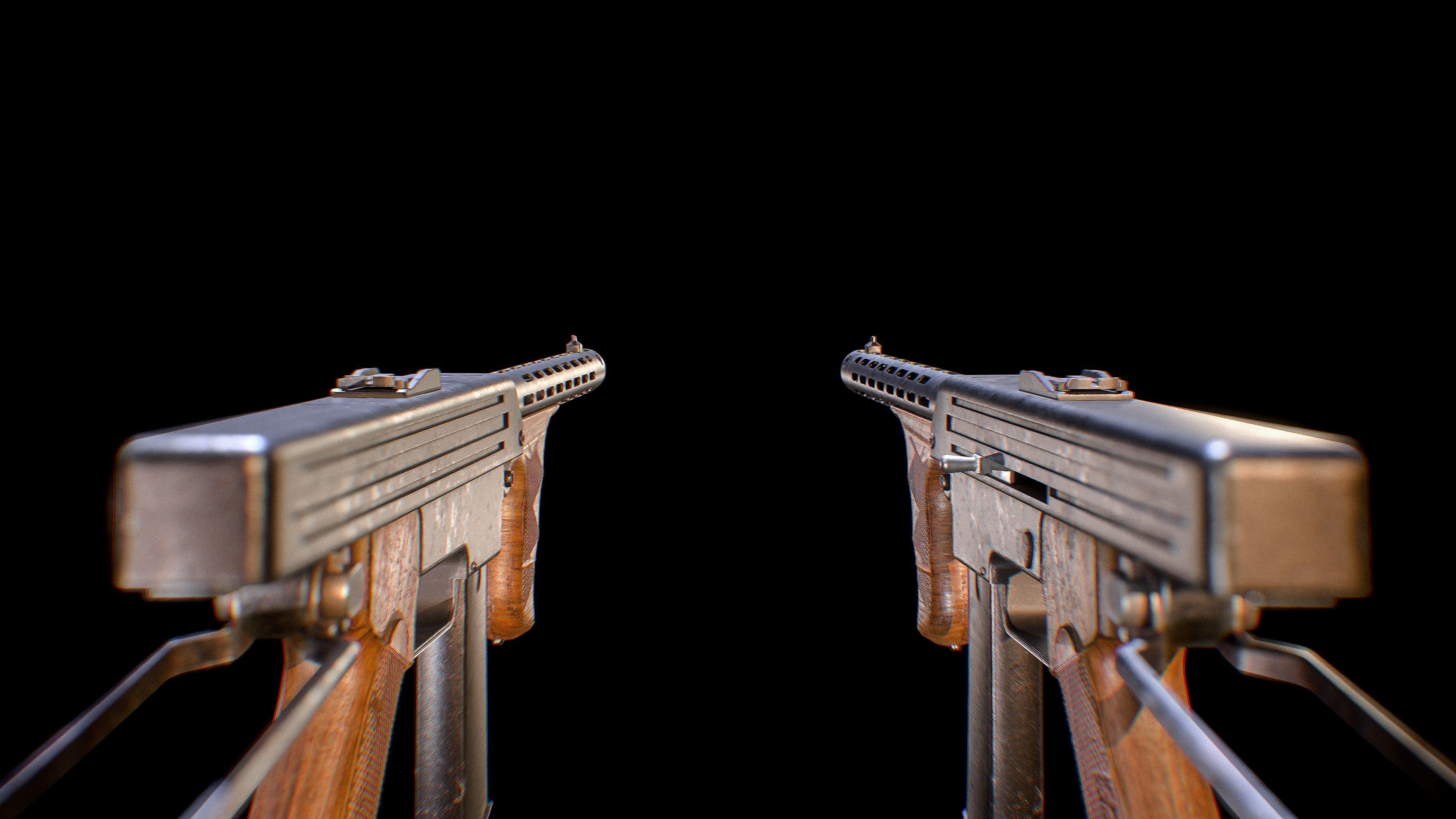 3D model PPK 1942 Kalashnikov Submachine Gun VR / AR / low-poly | CGTrader