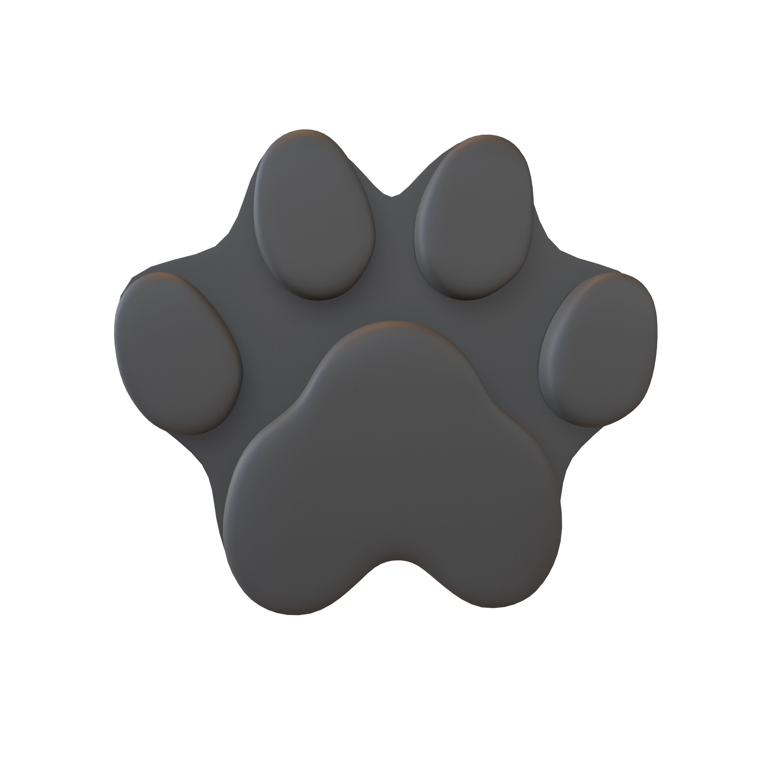 3D model Dog Paw Print v2 001 VR / AR / low-poly | CGTrader