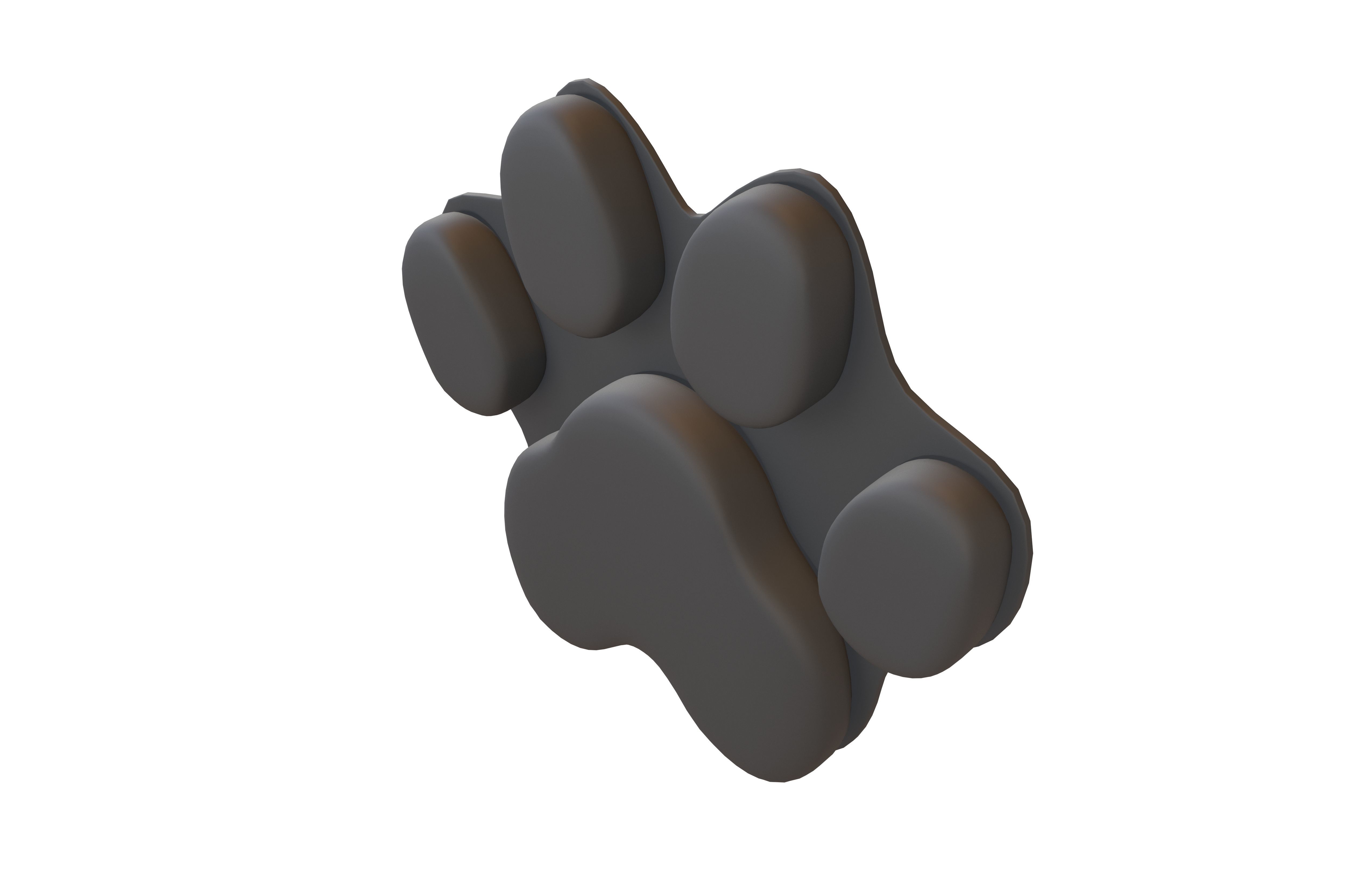 3D model Dog Paw Print v2 001 VR / AR / low-poly | CGTrader