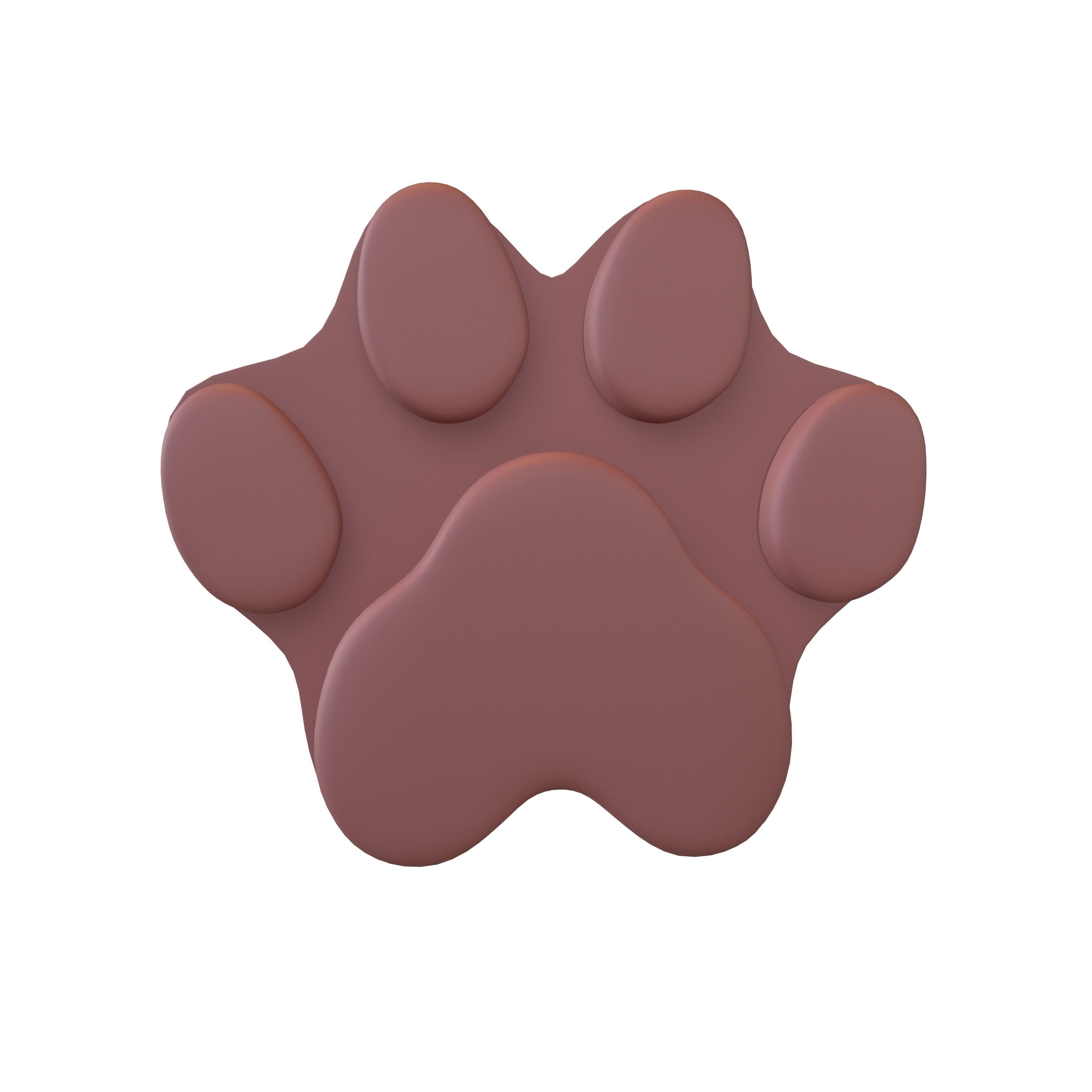 3D model Dog Paw Print v2 002 VR / AR / low-poly | CGTrader
