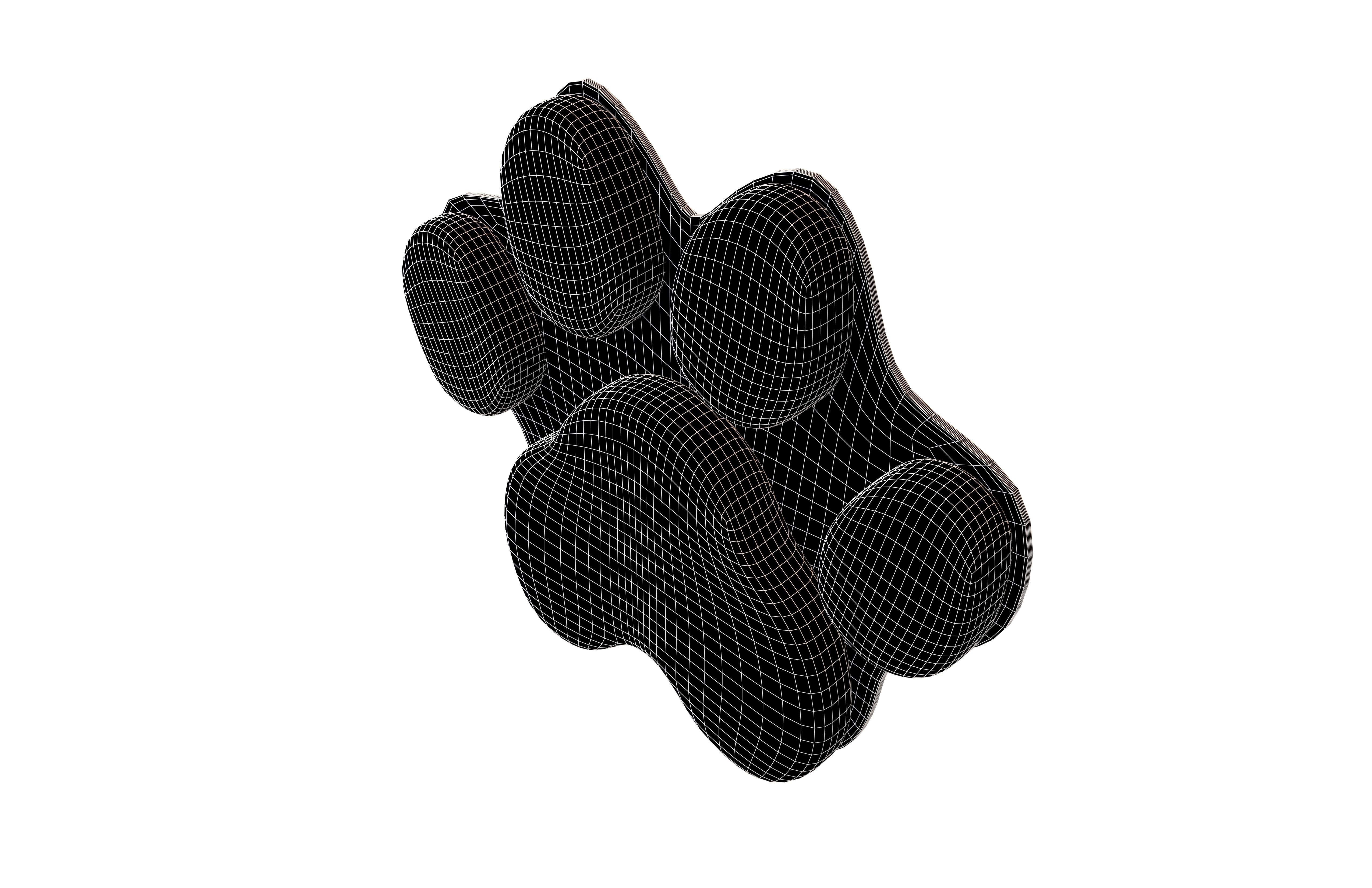 3D model Dog Paw Print v2 005 VR / AR / low-poly | CGTrader