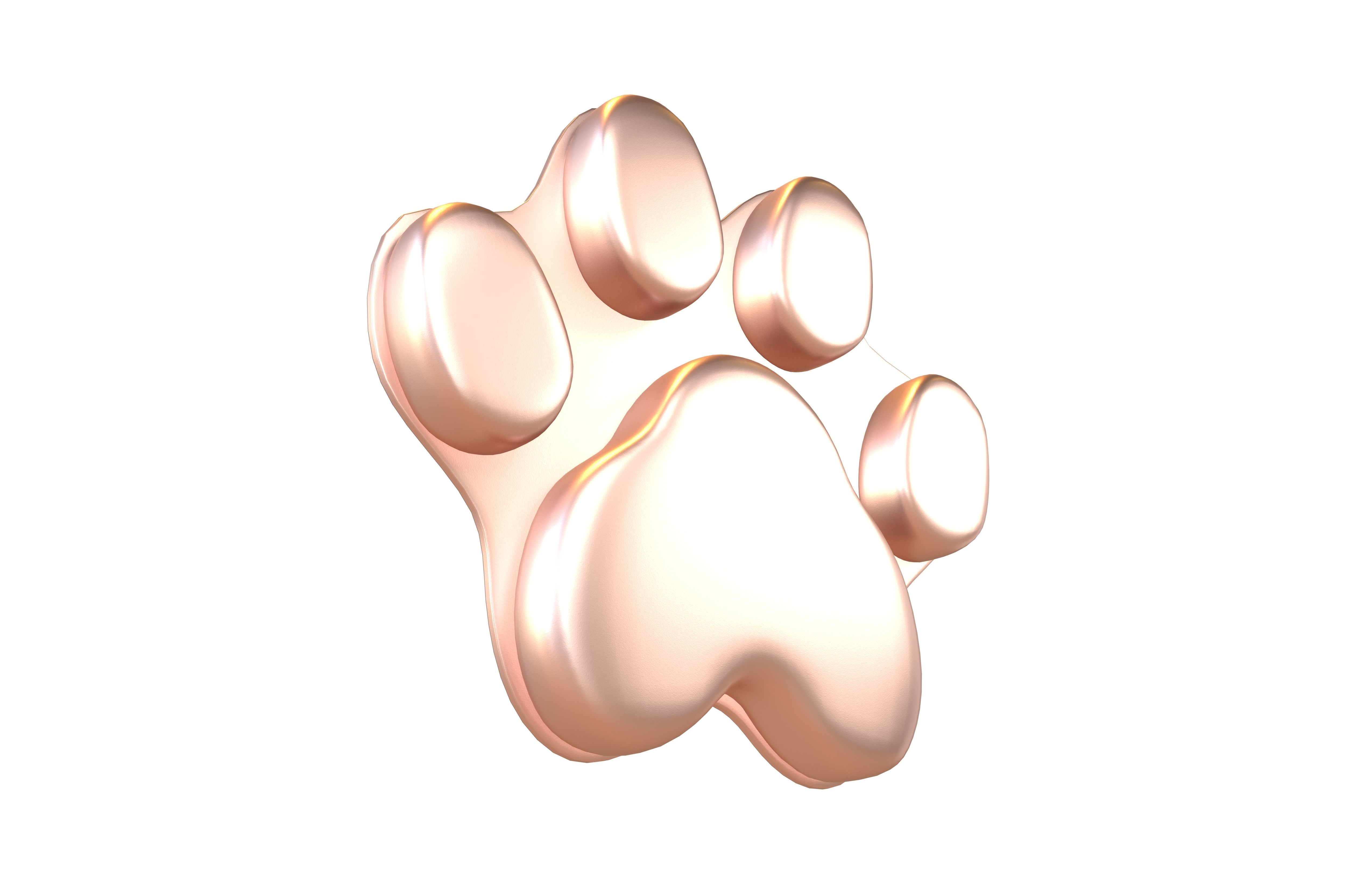 3D model Dog Paw Print v2 005 VR / AR / low-poly | CGTrader