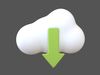3D model Cloud Download Icon v1 005 VR / AR / low-poly | CGTrader
