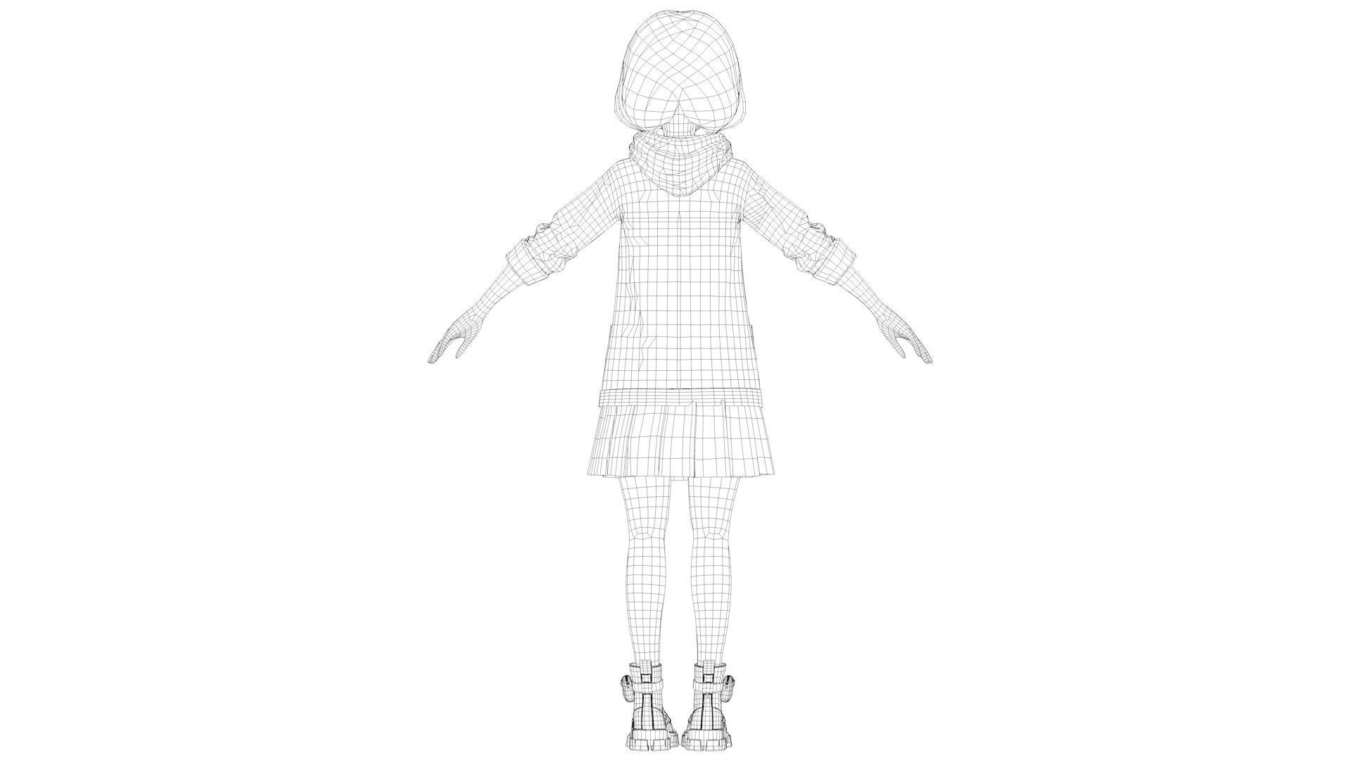 Cartoon Girl Child Goddess Beautiful Girl IP c4d 3D model | CGTrader