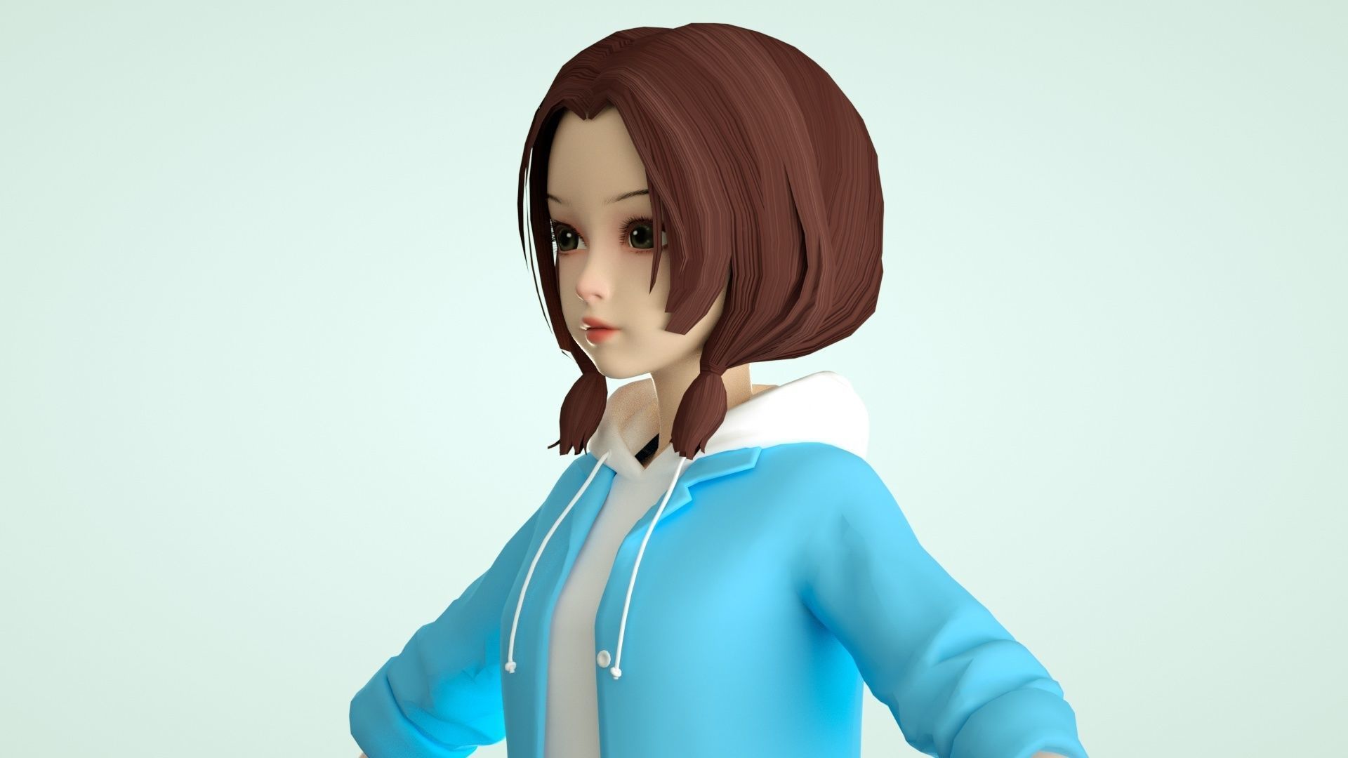 Cartoon Girl Child Goddess Beautiful Girl IP c4d 3D model | CGTrader