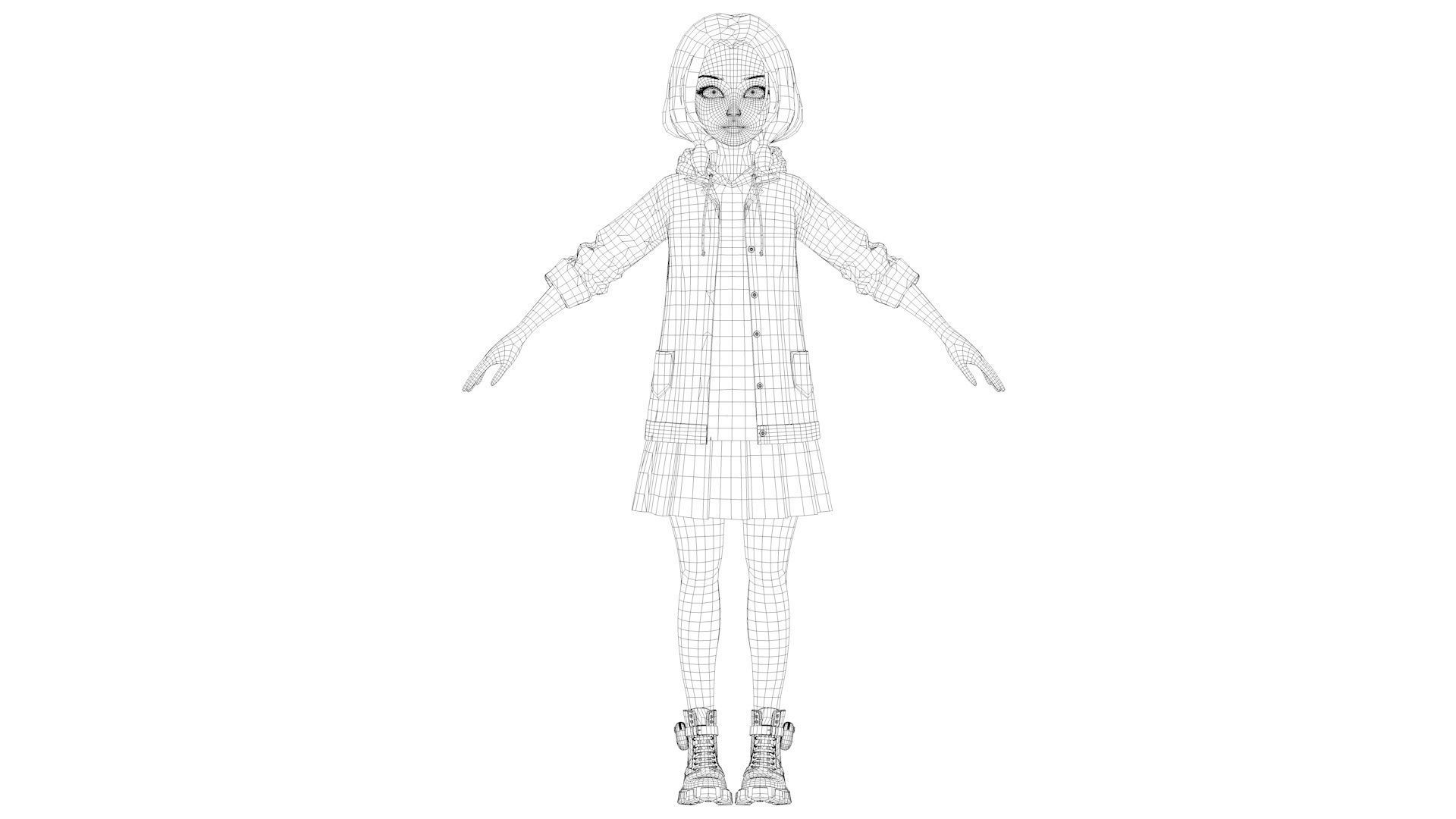 Cartoon Girl Child Goddess Beautiful Girl IP c4d 3D model | CGTrader