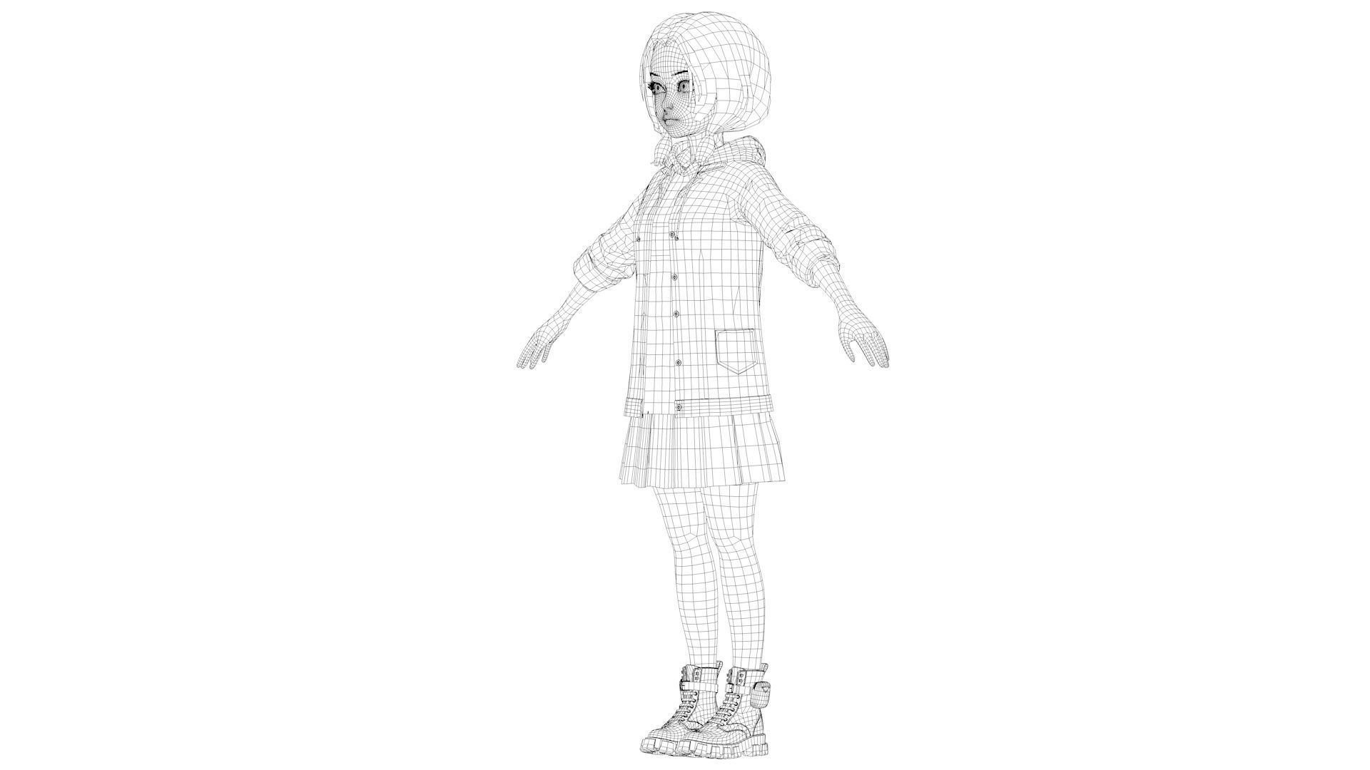 Cartoon Girl Child Goddess Beautiful Girl IP c4d 3D model | CGTrader