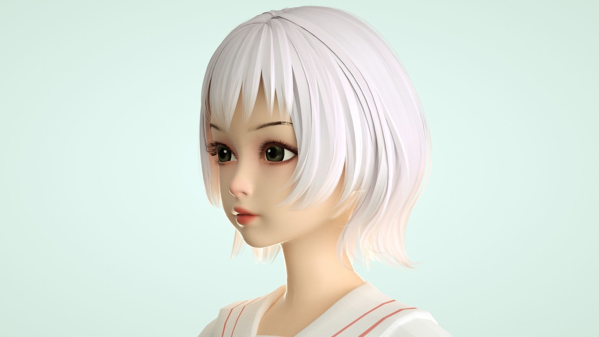 Cartoon JK Girl Girl Student IP C4d 3D model | CGTrader