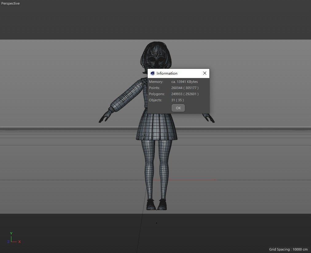 Cartoon JK Girl Girl Student IP C4d 3D model | CGTrader